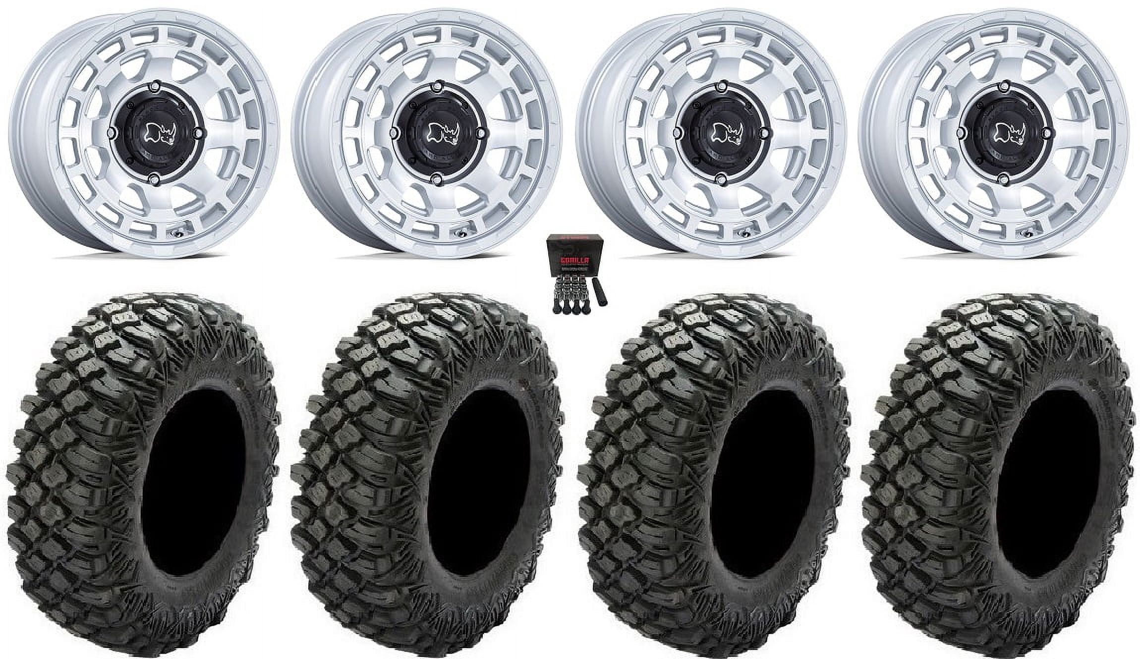 Black Rhino Chamber 15" Wheels Si 35" Crawler XG Tires Polaris RZR XP ...