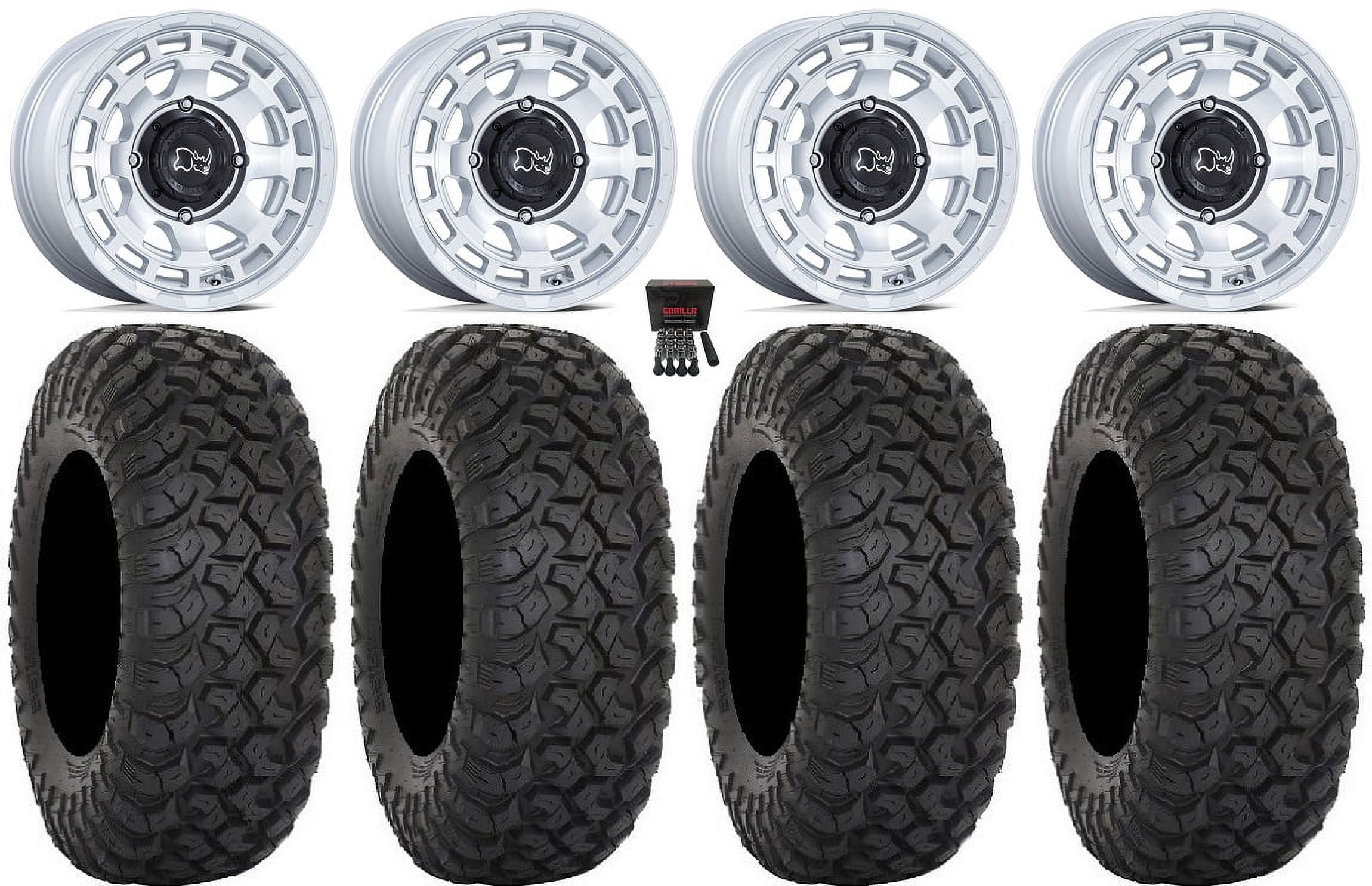 Black Rhino Chamber 15" Wheels Si 35" RT320 Tires Can-Am Maverick X3 ...