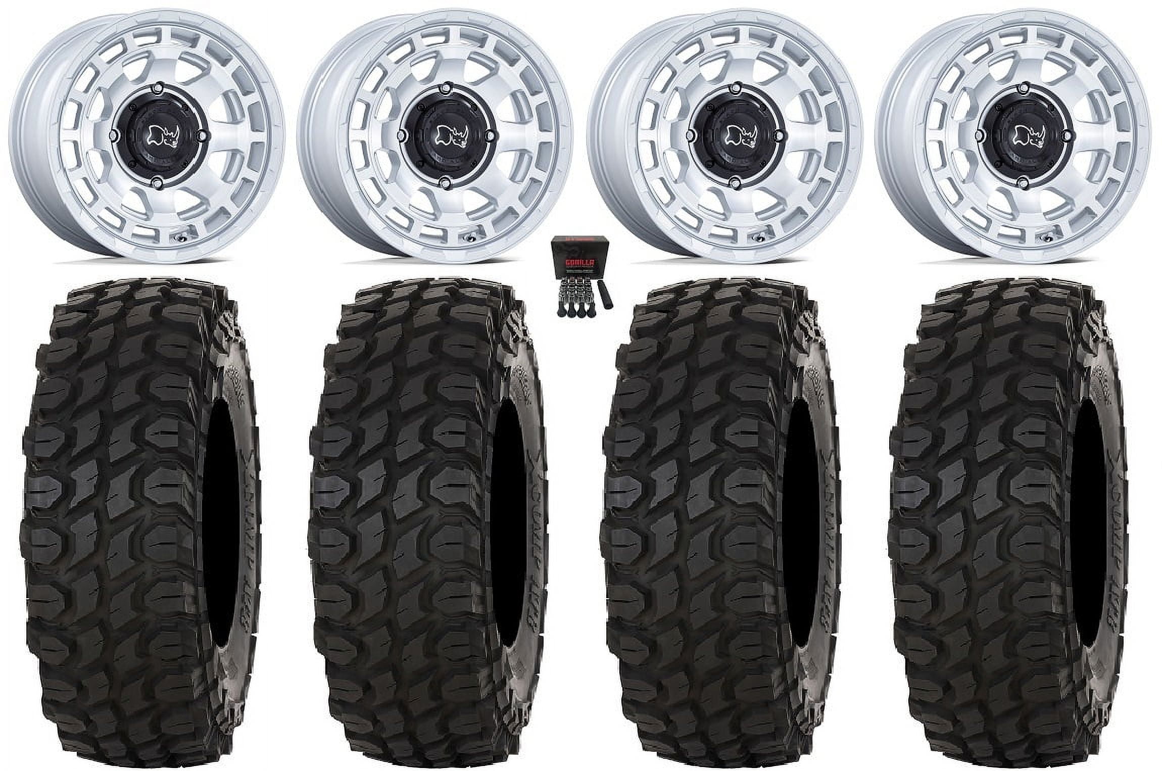 Black Rhino Chamber 15" Wheels Si 35" XComp ATR Tires Can-Am Commander ...