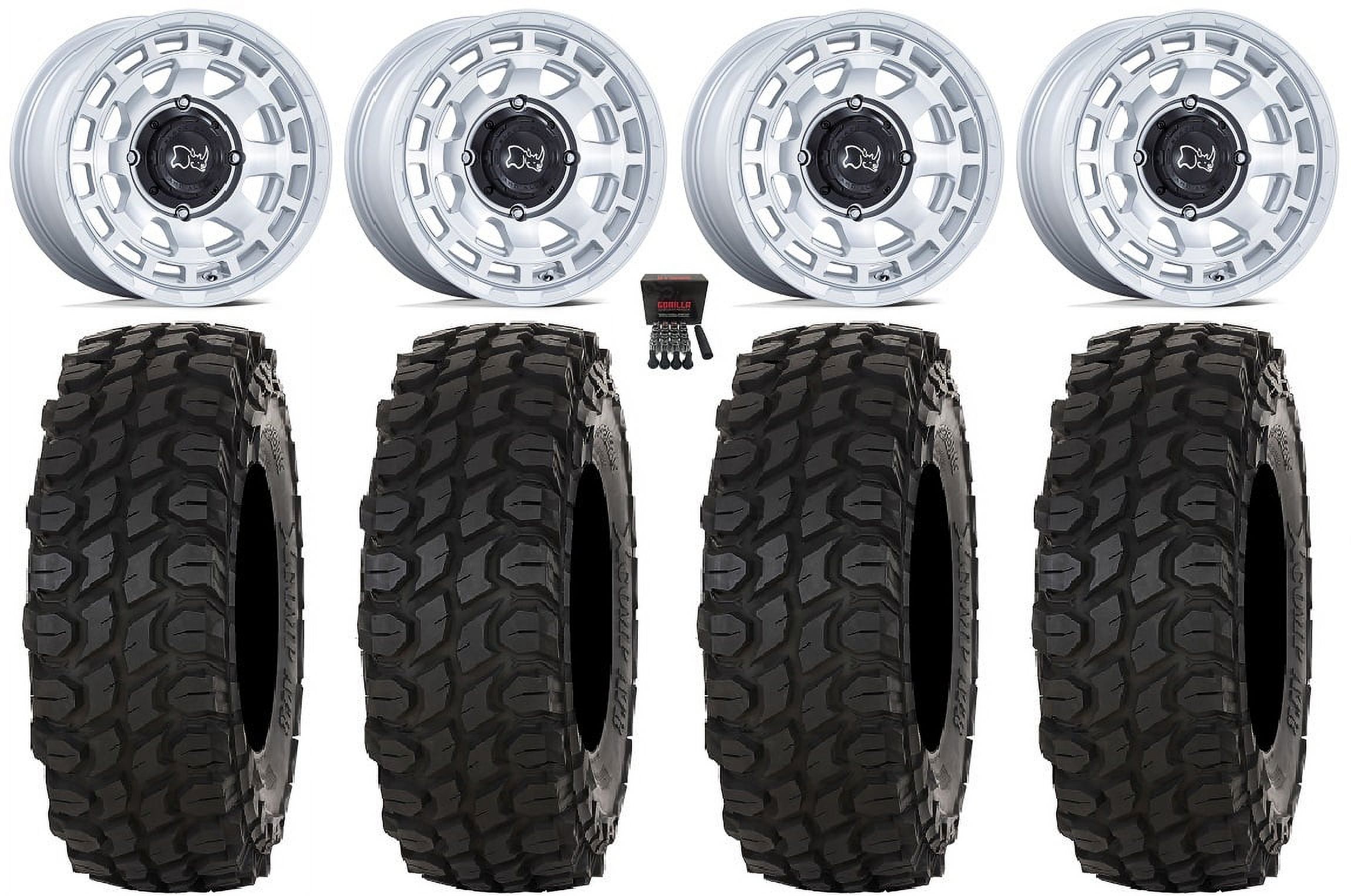 Black Rhino Chamber 15" Wheels Si 35" XComp ATR Tires Can-Am Maverick ...