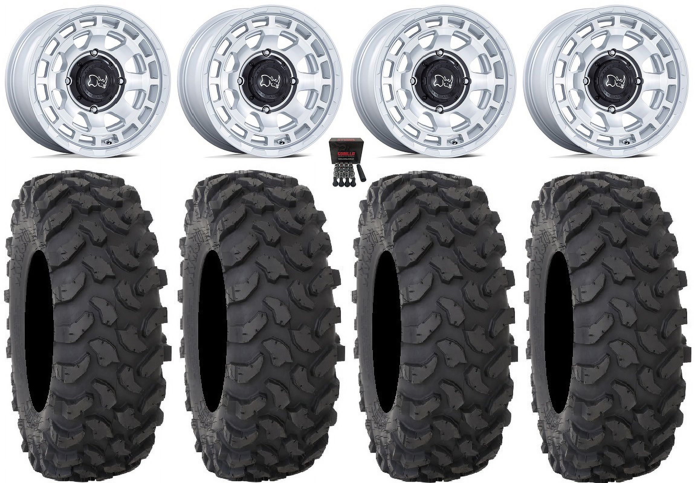 Black Rhino Chamber 15" Wheels Si 35" XTR370 Tires Can-Am Maverick X3 ...