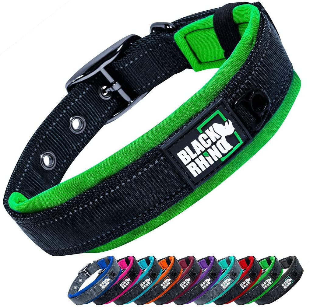 Black Rhino - Ultra Soft Neoprene Padded Dog Collar, Heavy Duty ...