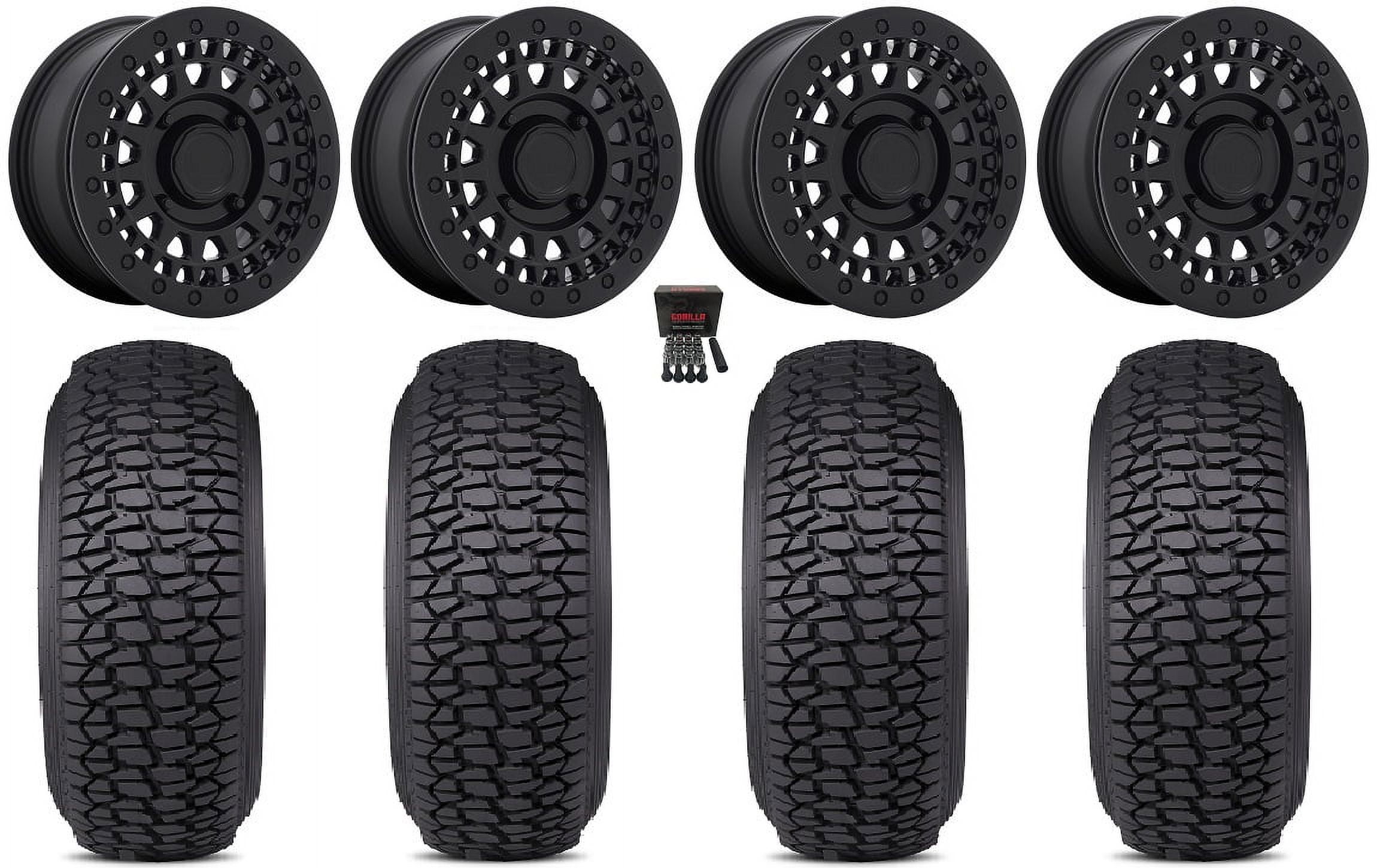 Black Rhino Parker Bdlk 15" Wheels Bk 32" Regulator 2 Tires Polaris RZR ...