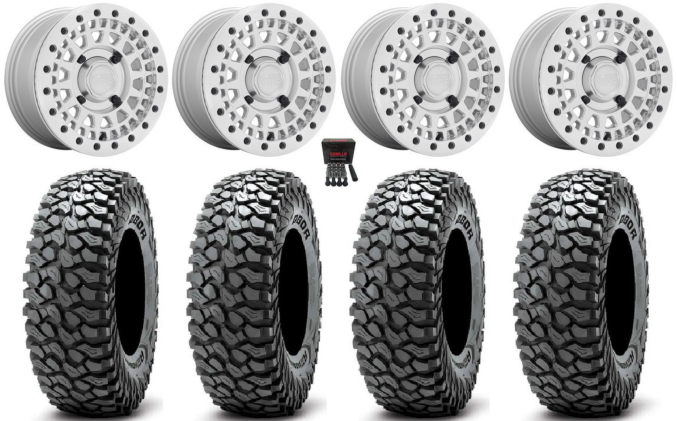 Black Rhino Parker Bdlk 15" Wheels Si 32" RocScraper Tires Can-Am ...
