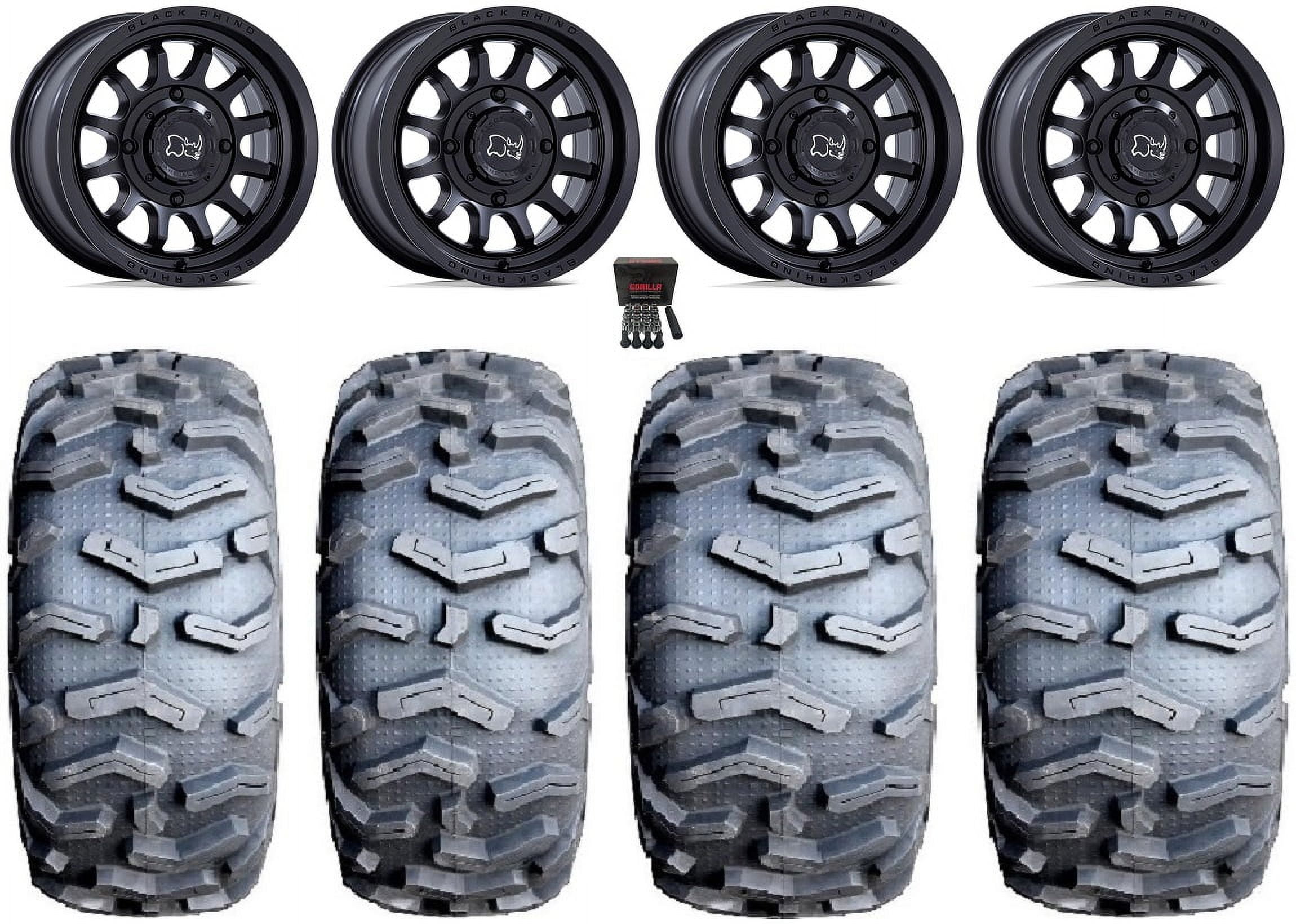 Black Rhino Rapid 14" Wheels Bk 26" MotoForce Tires Can-Am Commander ...