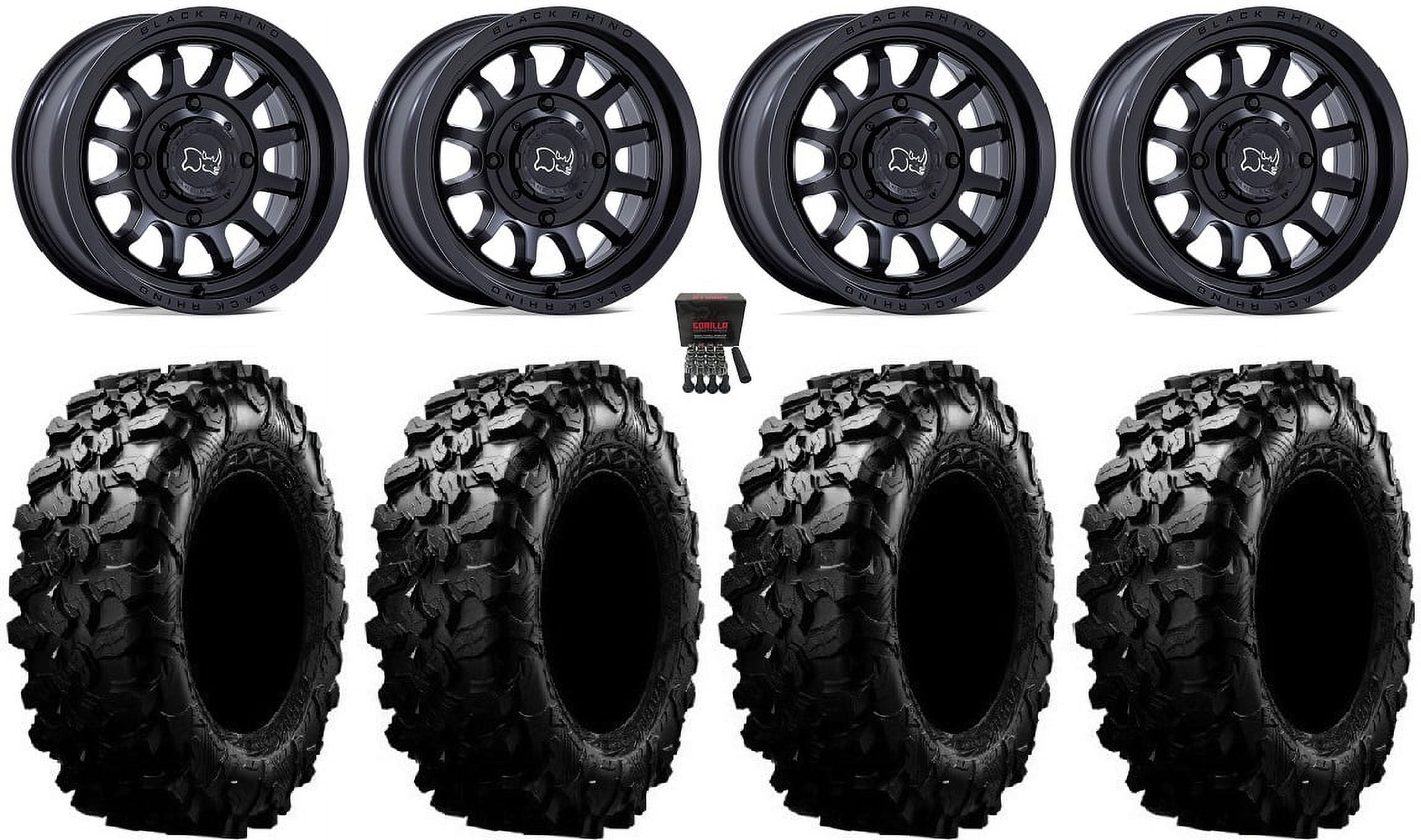 Black Rhino Rapid 14" Wheels Bk 28" Carnivore Tires Polaris RZR XP 1000 ...