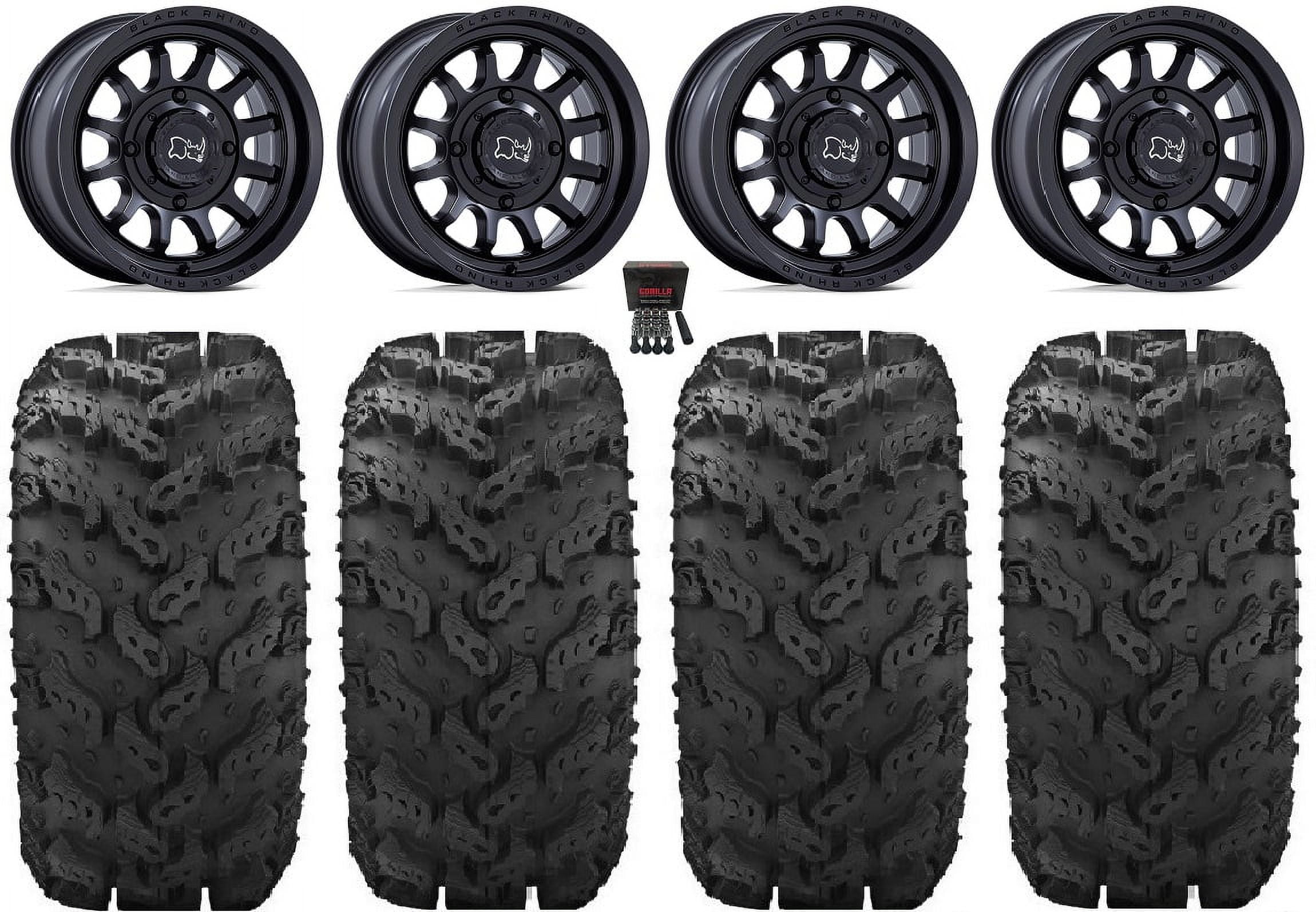 Black Rhino Rapid 14" Wheels Bk 28" Reptile Tires Yamaha Viking ...