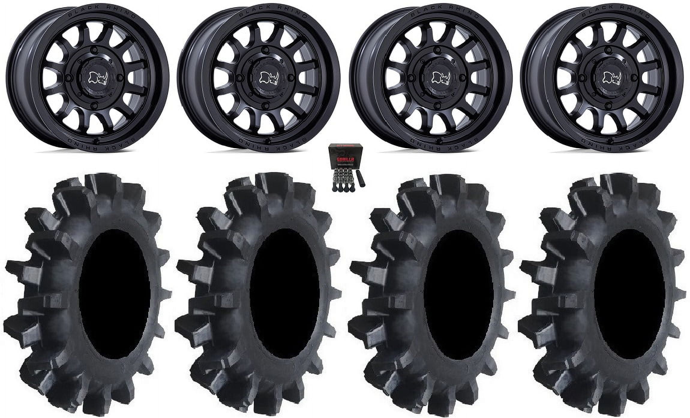 Black Rhino Rapid 14" Wheels Bk 30" Interforce II Tires Polaris RZR XP 1000 / PRO XP / Ranger XP ...