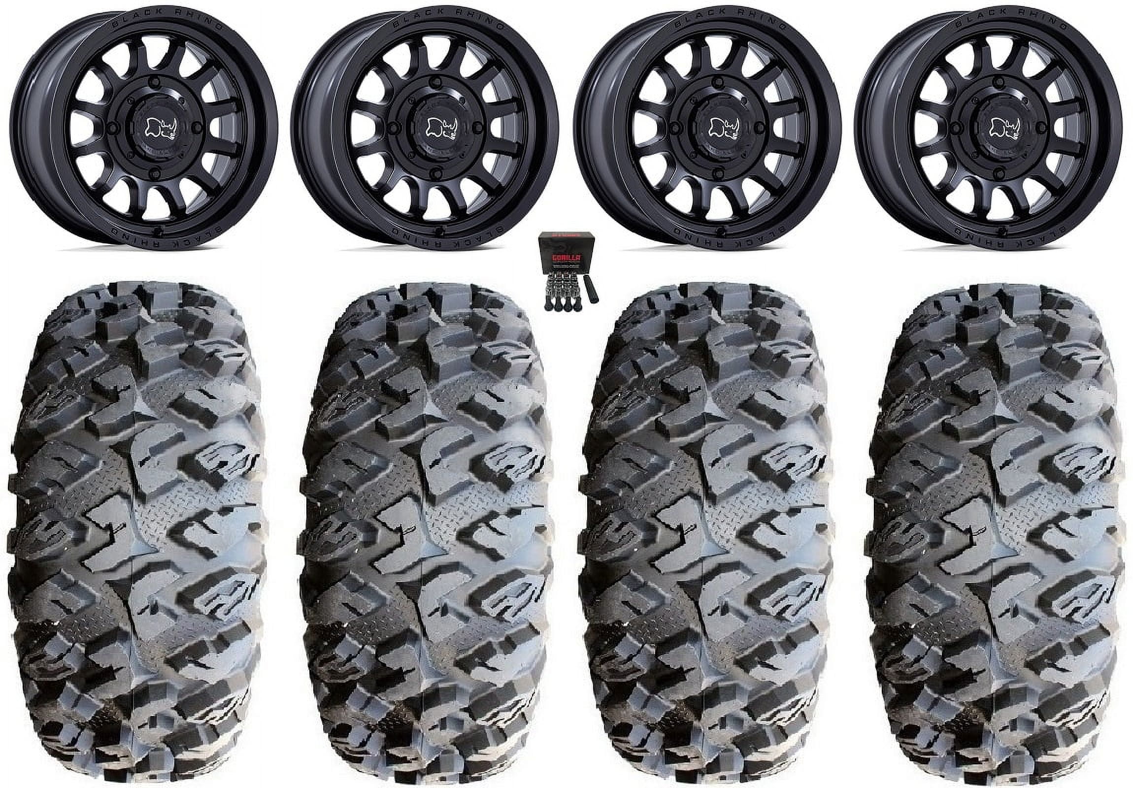 Black Rhino Rapid 14" Wheels Bk 30" MotoClaw Tires Sportsman RZR Ranger ...