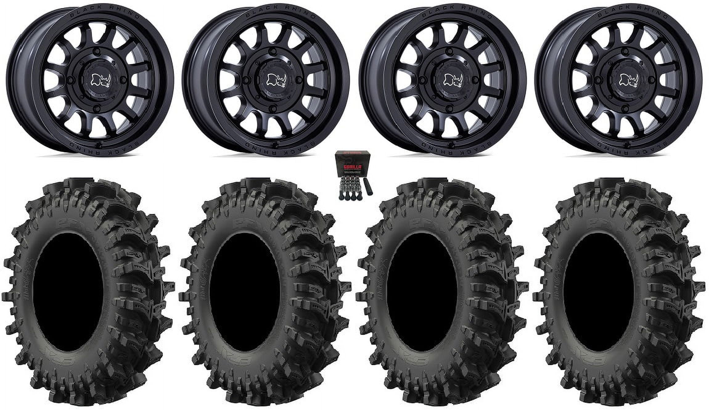 Black Rhino Rapid 14" Wheels Bk 30" MotoSlayer Tires Sportsman RZR ...