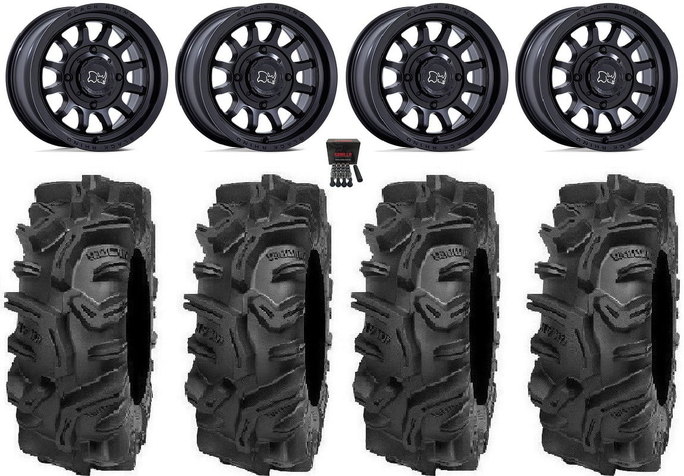 Black Rhino Rapid 14" Wheels Bk 30" Mudda Inlaw Tires Yamaha Viking ...