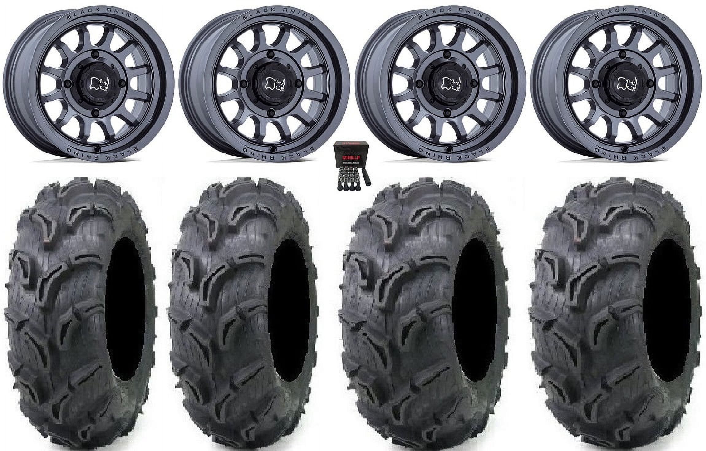 Black Rhino Rapid 14" Wheels Gm 26" Zilla Tires Can-Am Commander ...