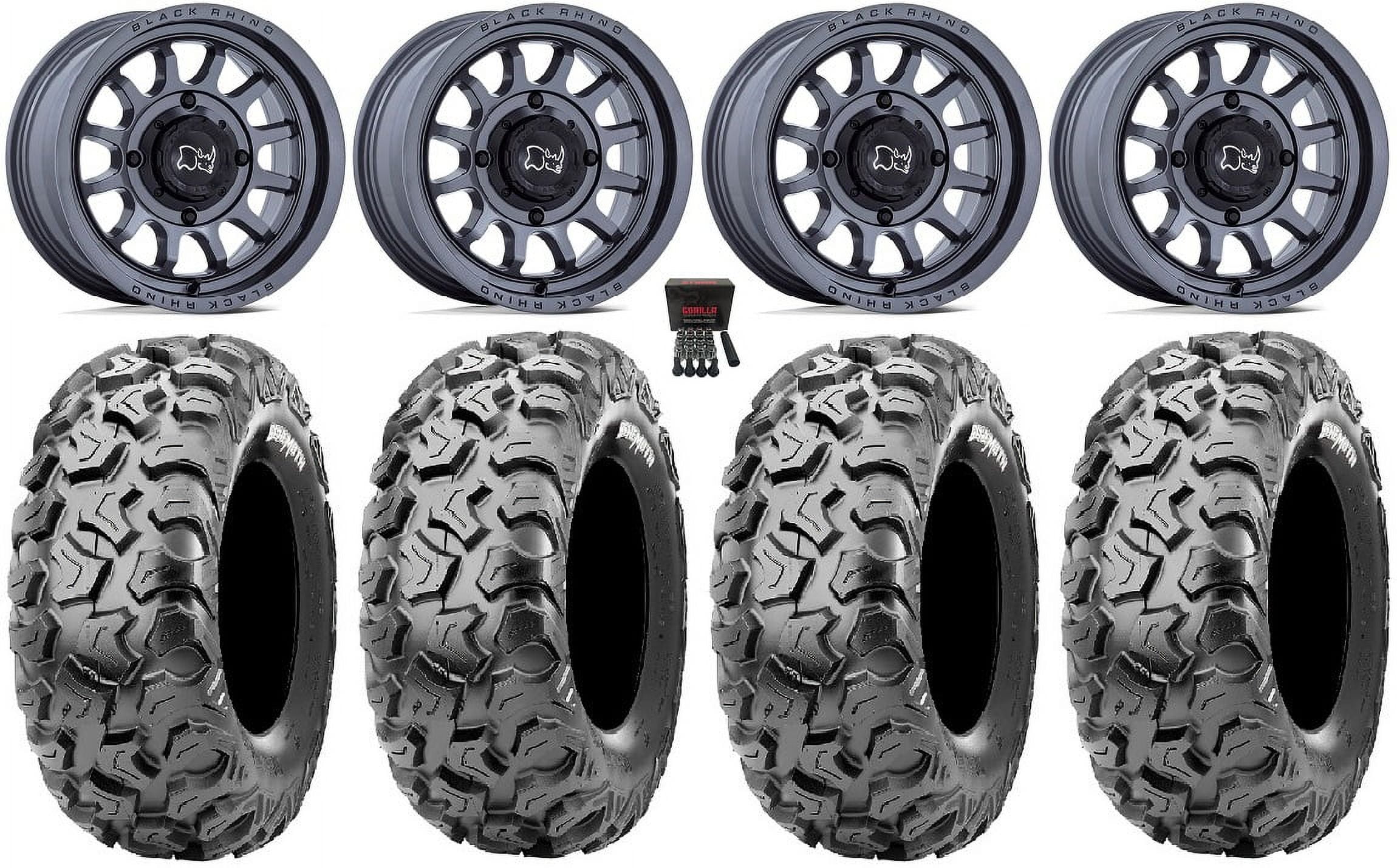 Black Rhino Rapid 14" Wheels Gm 28" Behemoth Tires Can-Am Commander ...