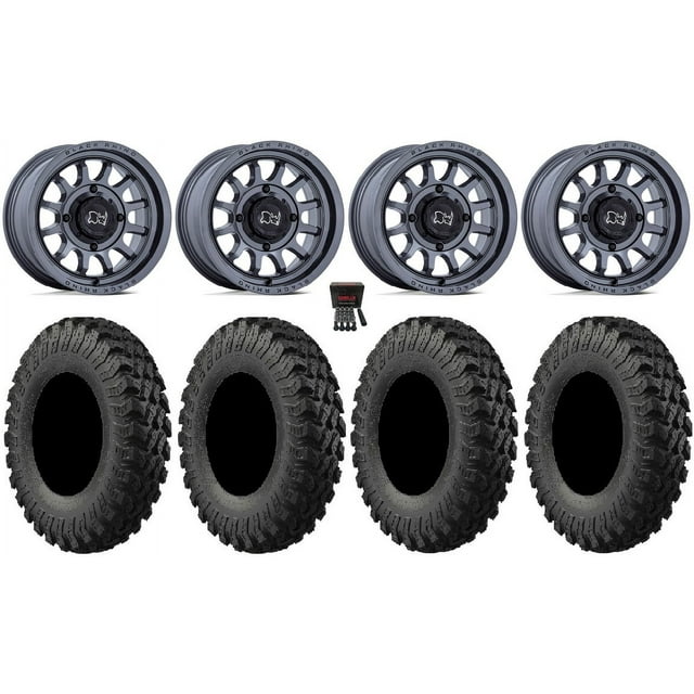 Black Rhino Rapid 14" Wheels Gm 28" MotoRally Tires Can-Am Maverick X3 ...