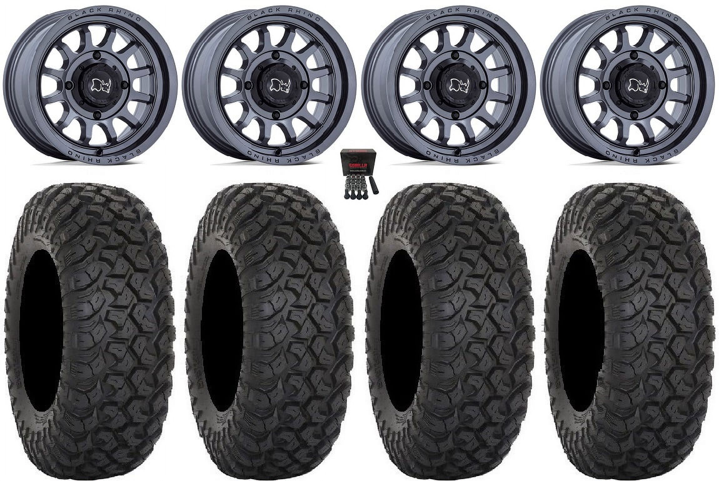 Black Rhino Rapid 14" Wheels Gm 28" RT320 Tires Can-Am Maverick X3 ...