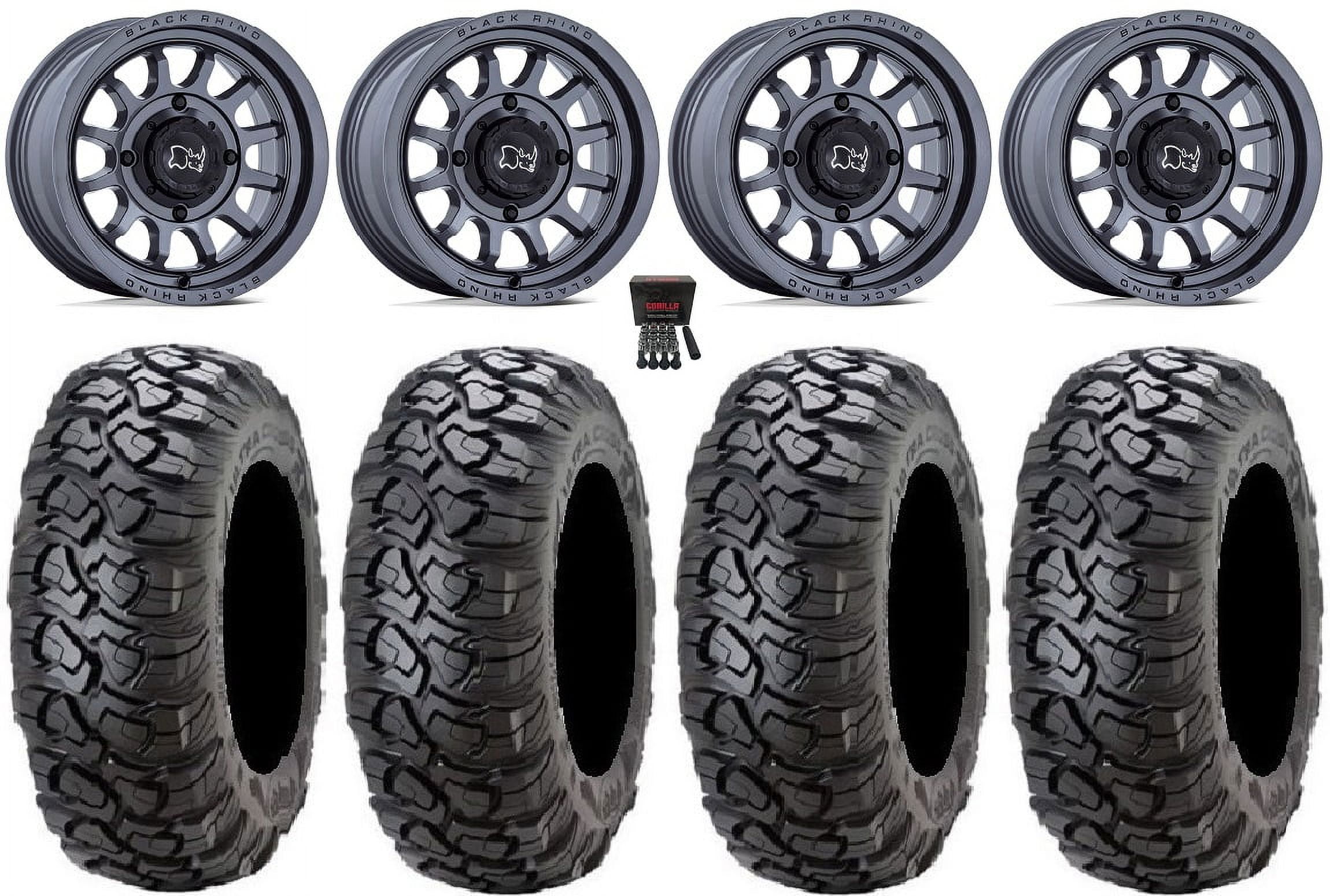 Black Rhino Rapid 14" Wheels Gm 28" Ultracross Tires Polaris RZR XP ...