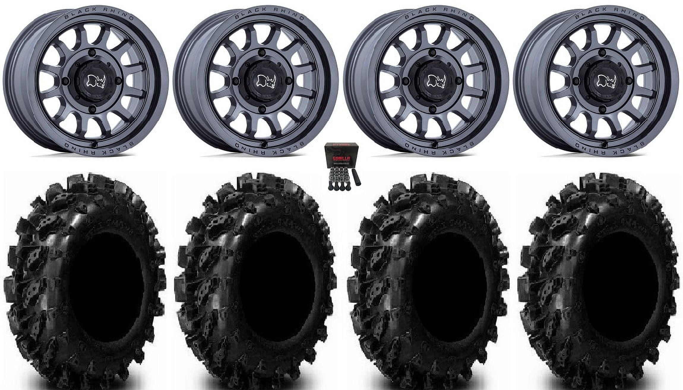 Black Rhino Rapid 14" Wheels Gm 29.5" Swamp Lite Tires Polaris RZR XP ...