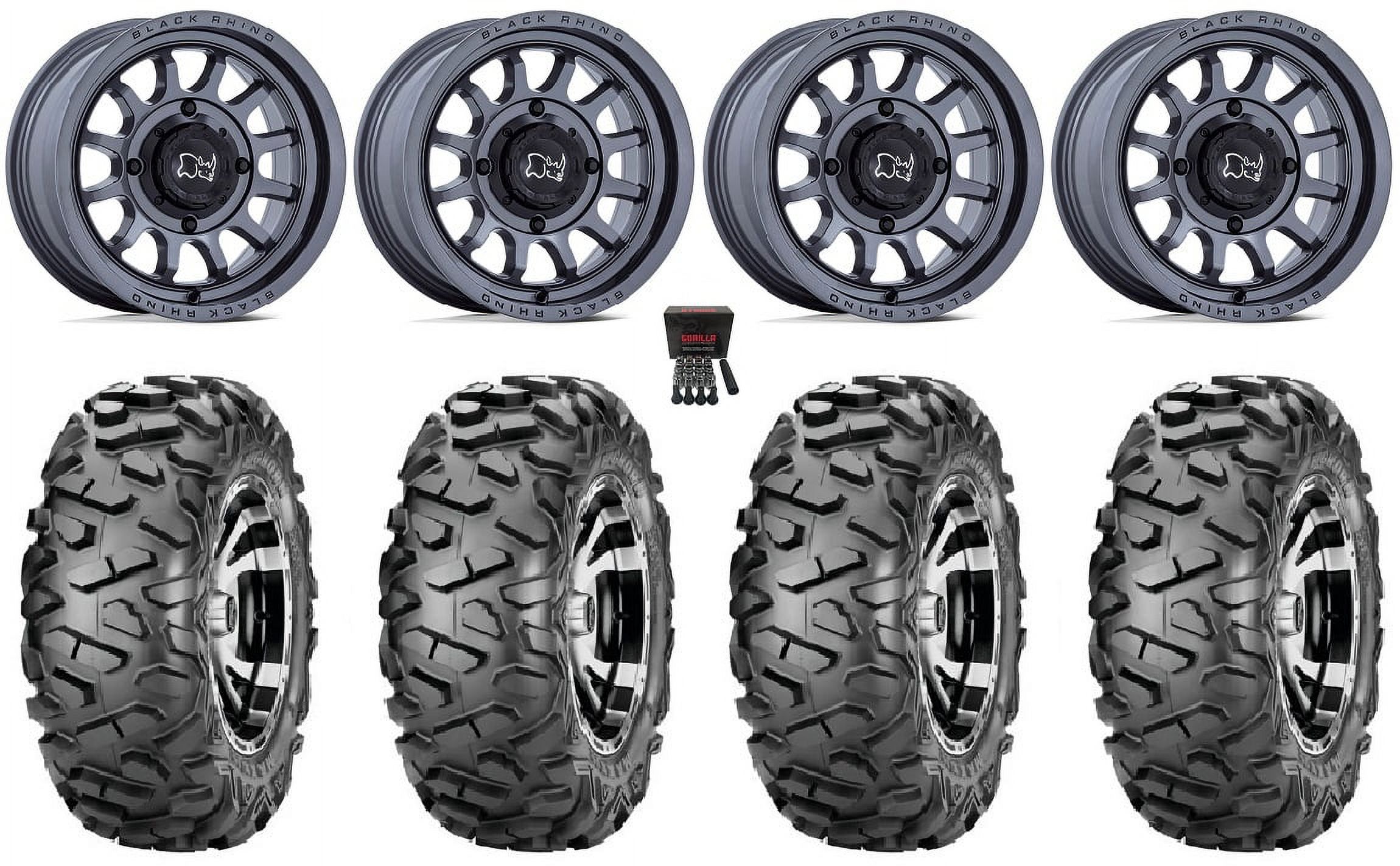 Black Rhino Rapid 14" Wheels Gm 30" BigHorn Tires Polaris RZR XP 1000 ...