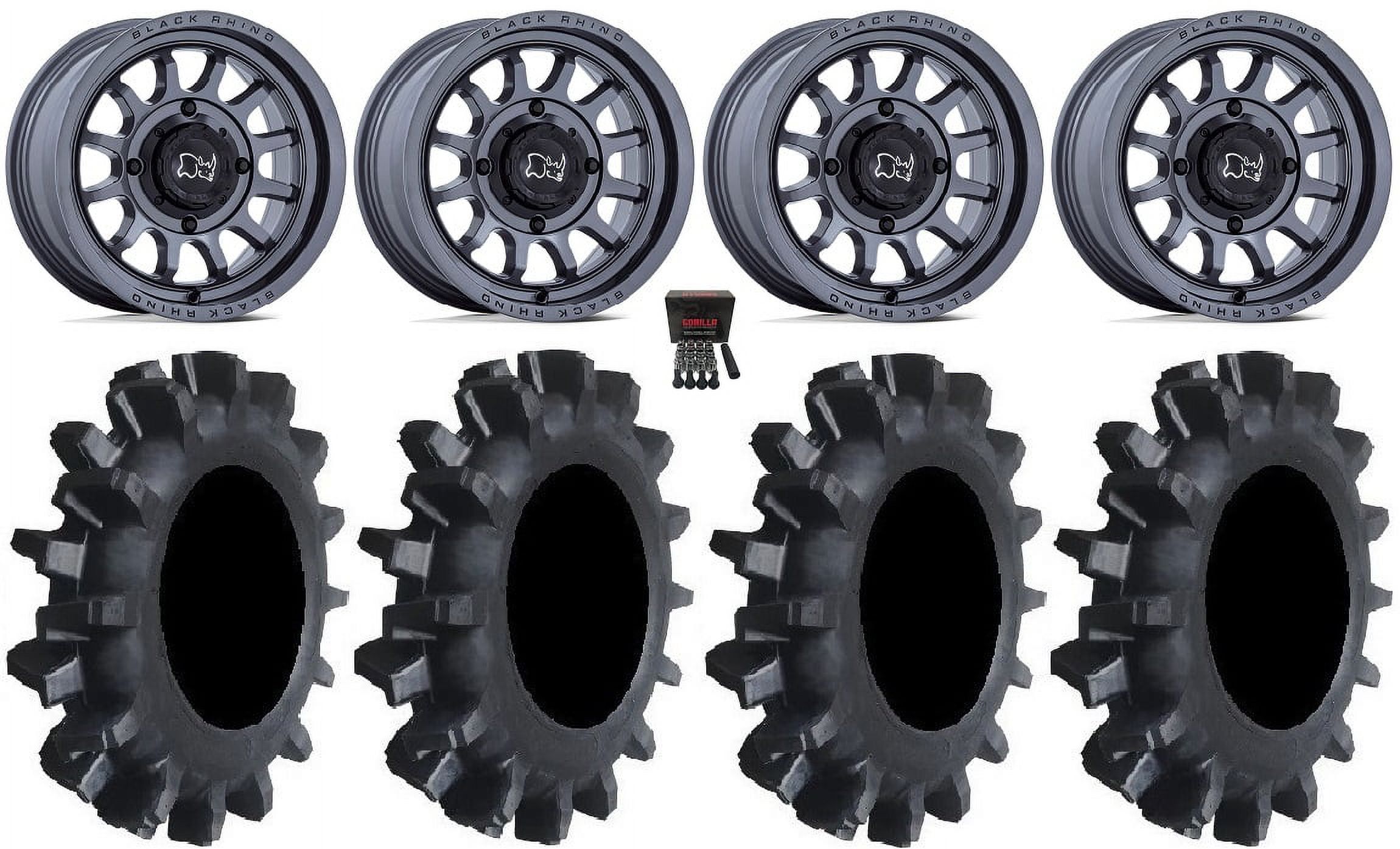 Black Rhino Rapid 14" Wheels Gm 30" Interforce II Tires Polaris RZR XP ...