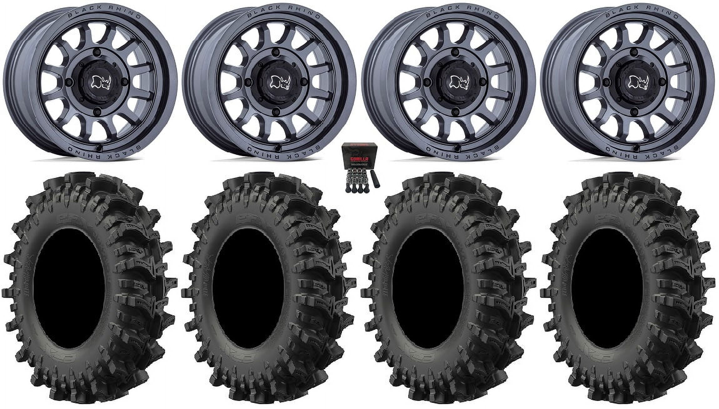 Black Rhino Rapid 14" Wheels Gm 30" MotoSlayer Tires Can-Am Commander ...