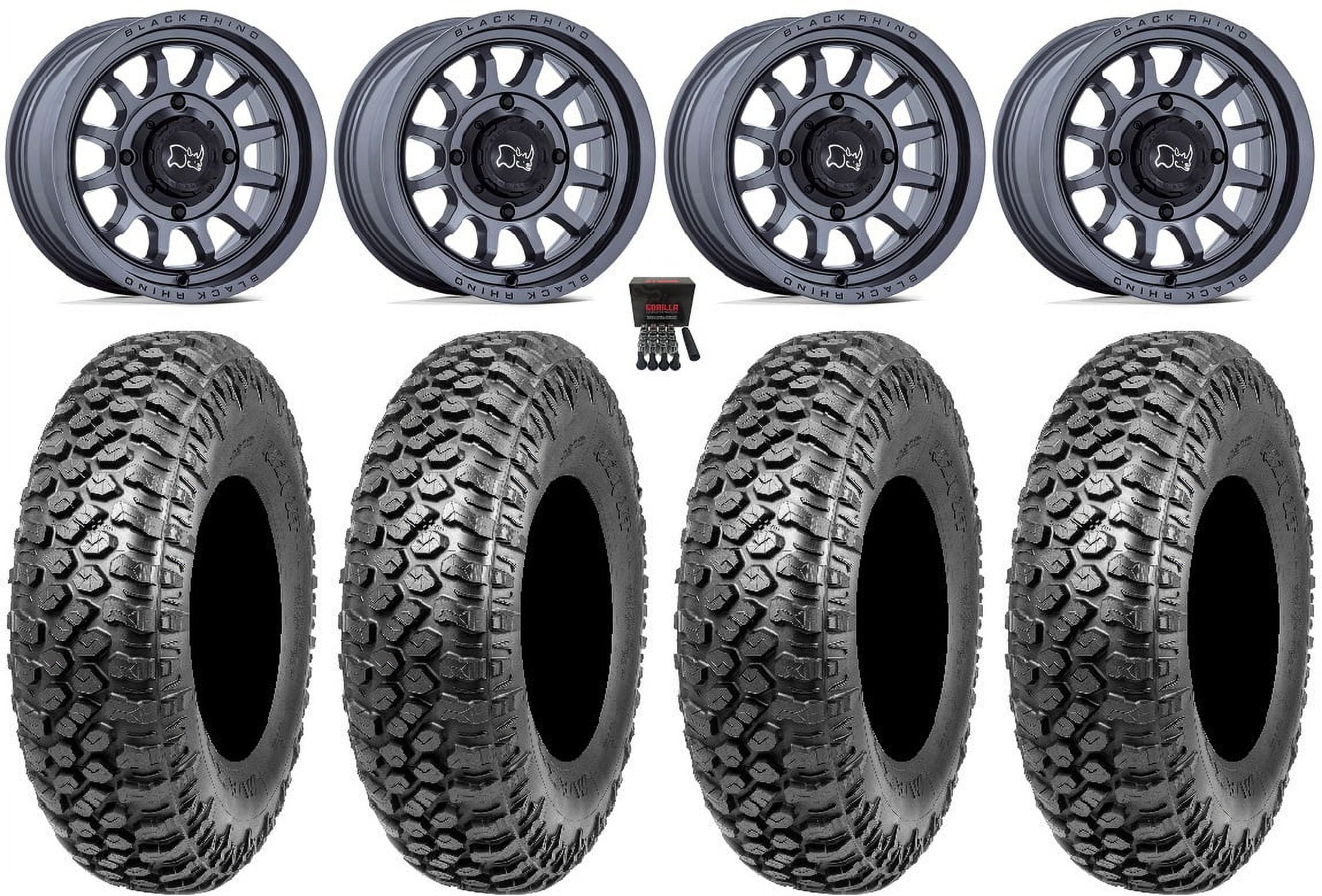 Black Rhino Rapid 14" Wheels Gm 30" RAZR XT Tires Polaris RZR XP 1000 ...