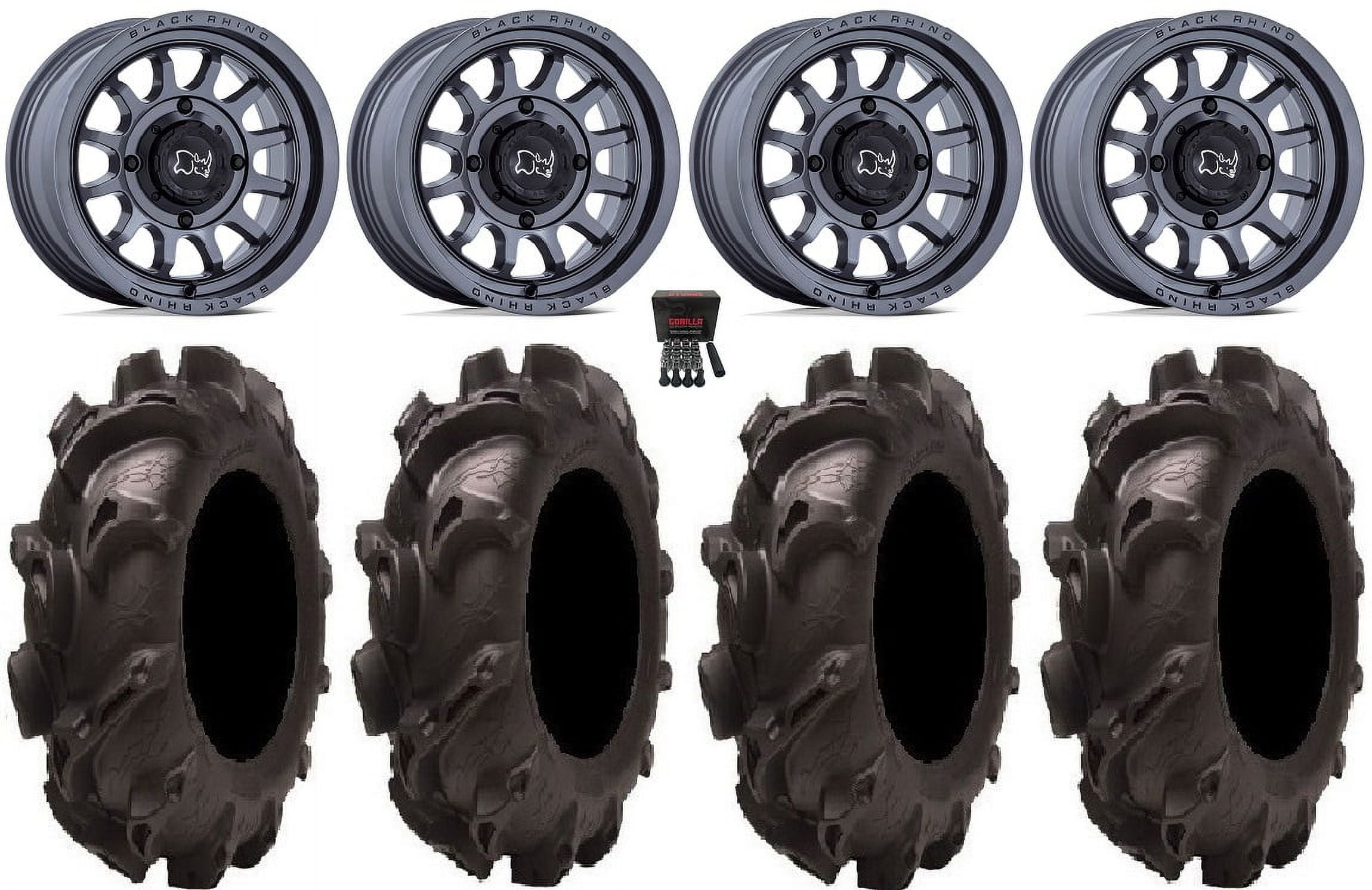 Black Rhino Rapid 14" Wheels Gm 32" Mammoth Mayhem Tires Can-Am ...