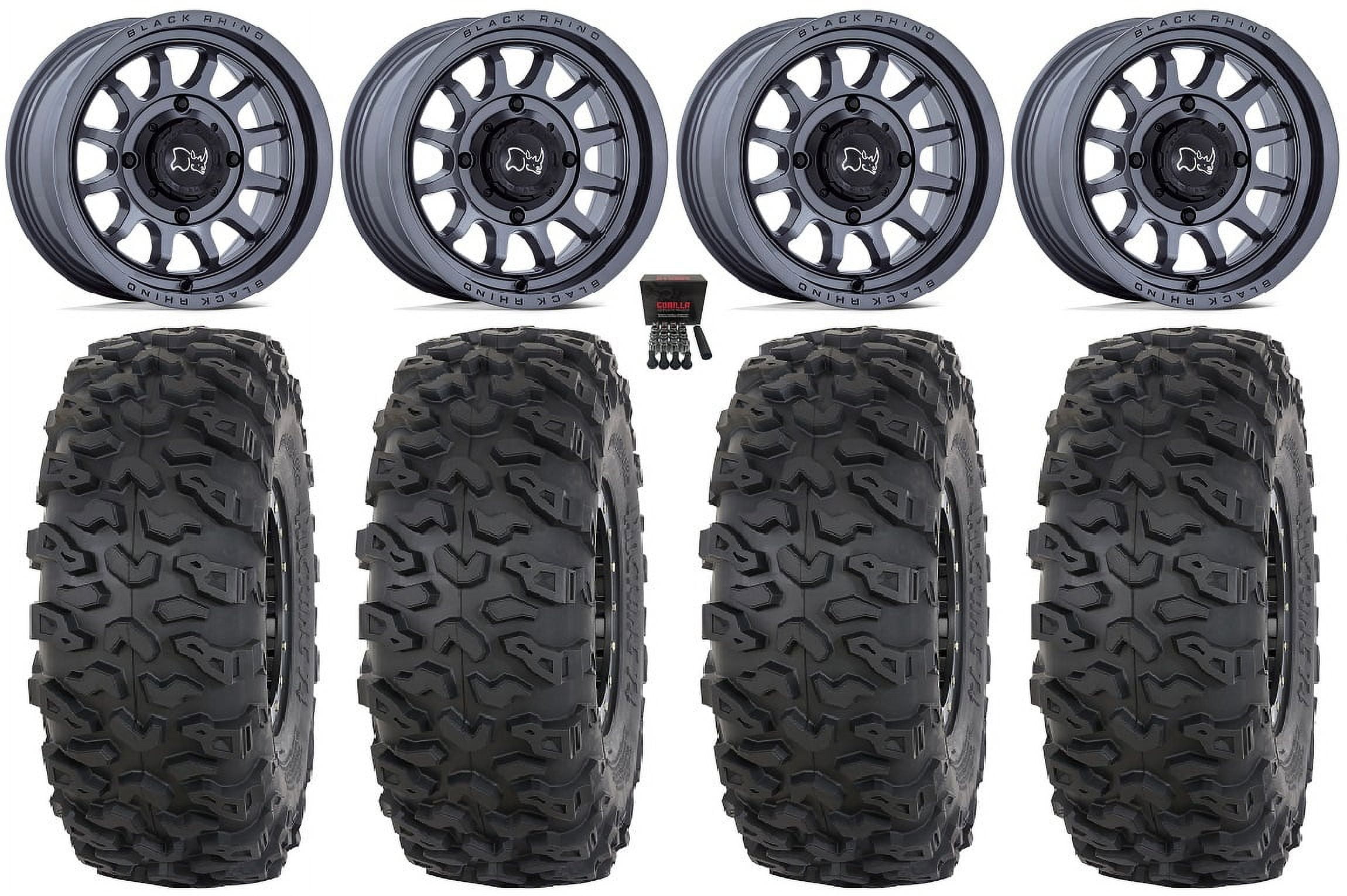 Black Rhino Rapid 14" Wheels Gm 32" Roctane T4 Tires Polaris RZR XP ...
