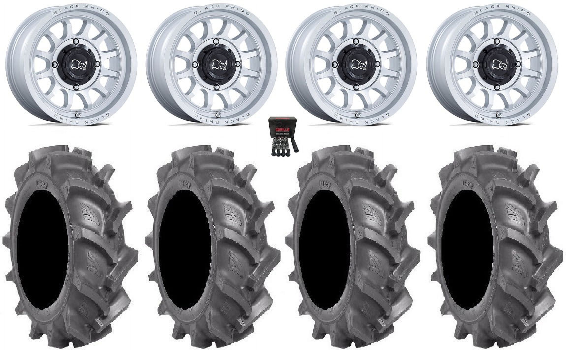 Black Rhino Rapid 14" Wheels Si 28" BKT AT 171 Tires Honda Pioneer ...