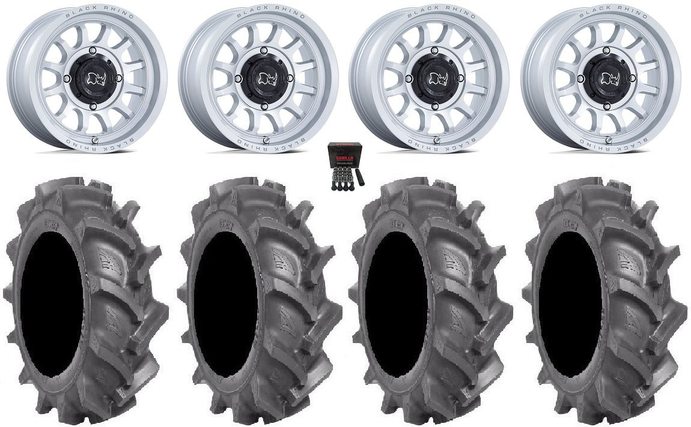 Black Rhino Rapid 14" Wheels Si 28" BKT AT 171 Tires Sportsman RZR ...