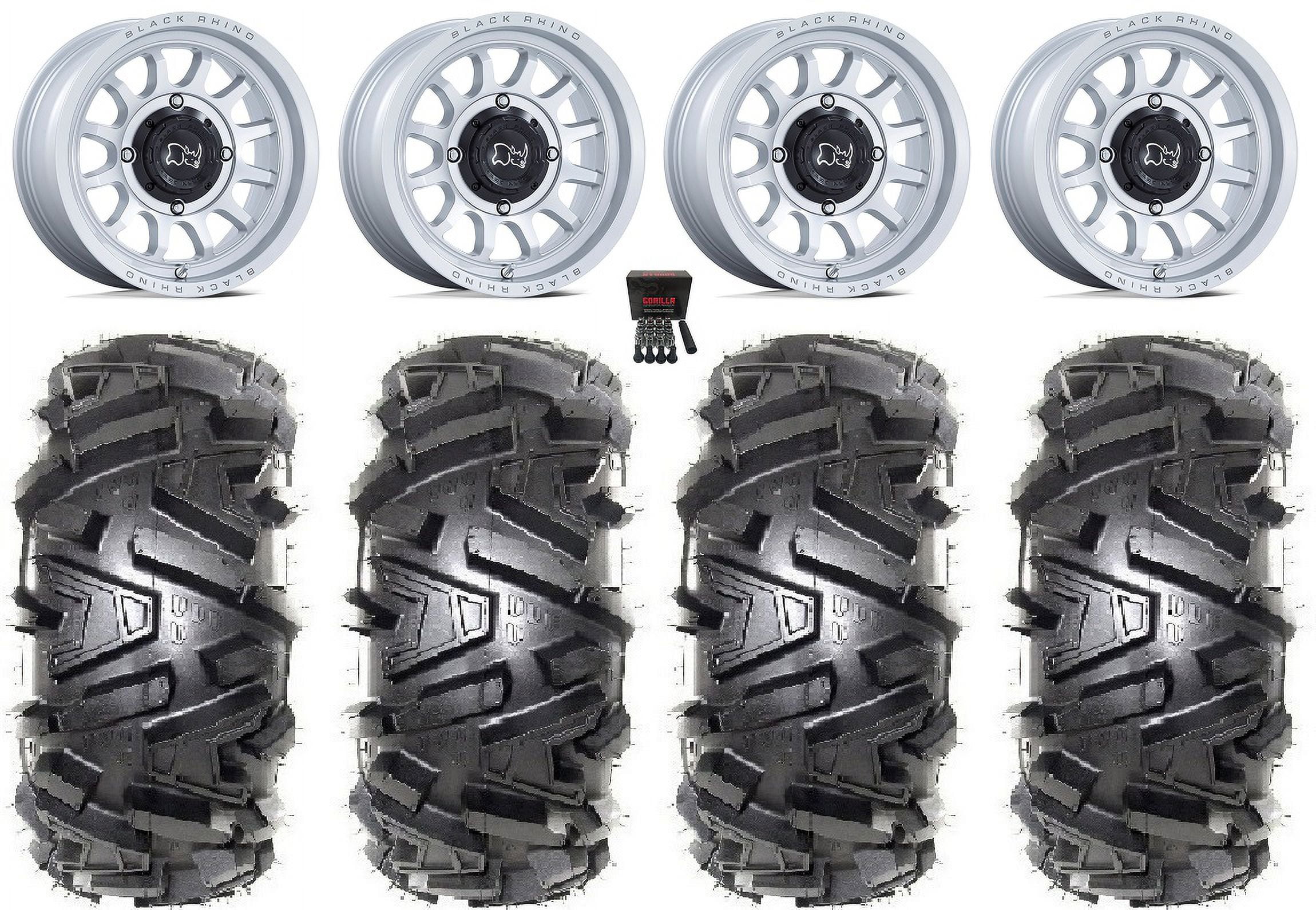 Black Rhino Rapid 14" Wheels Si 28" Moto MTC Tires Honda Rincon Yamaha ...