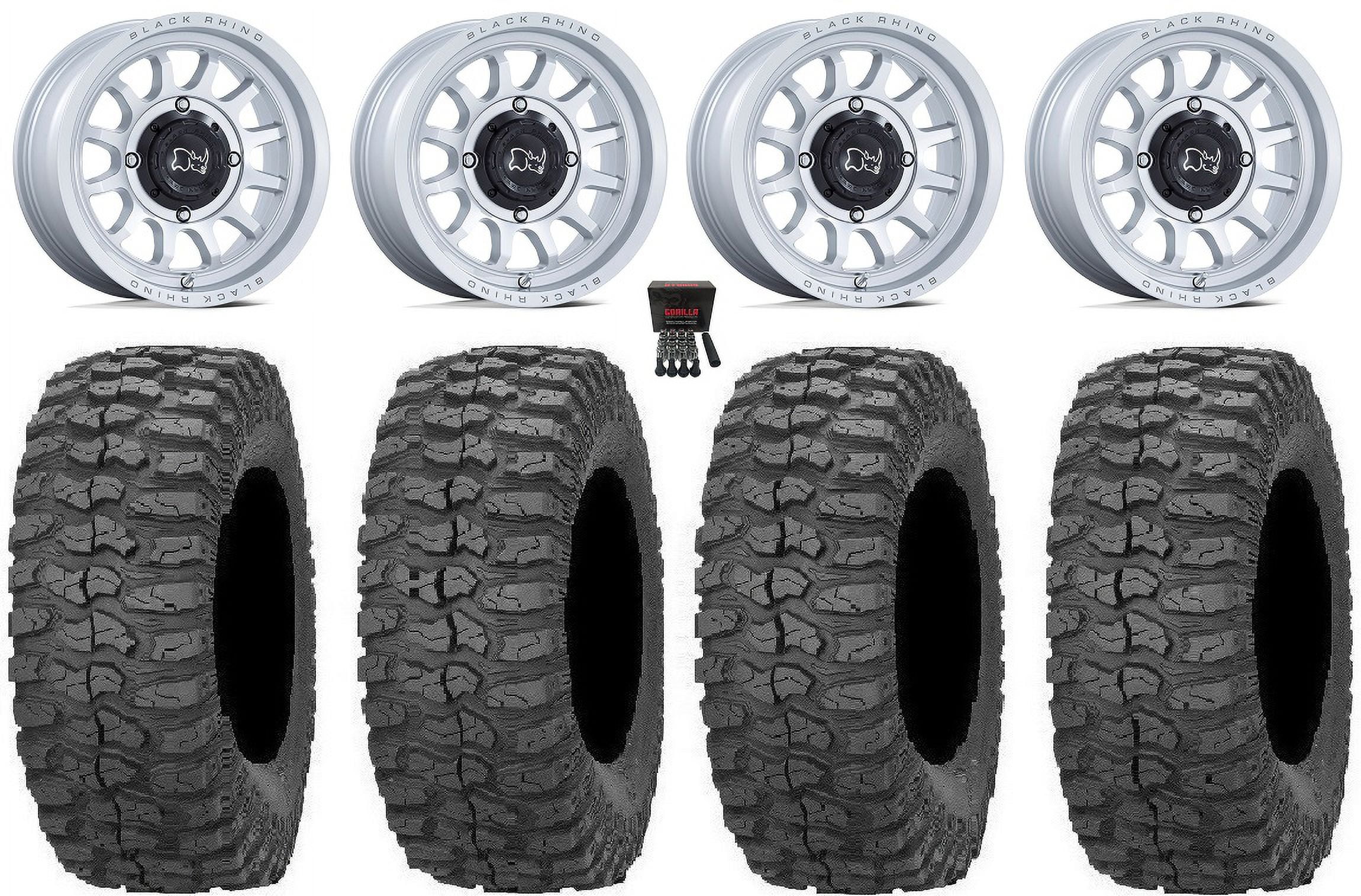 Black Rhino Rapid 14" Wheels Si 28" Rock-A-Billy Tires Can-Am Commander ...