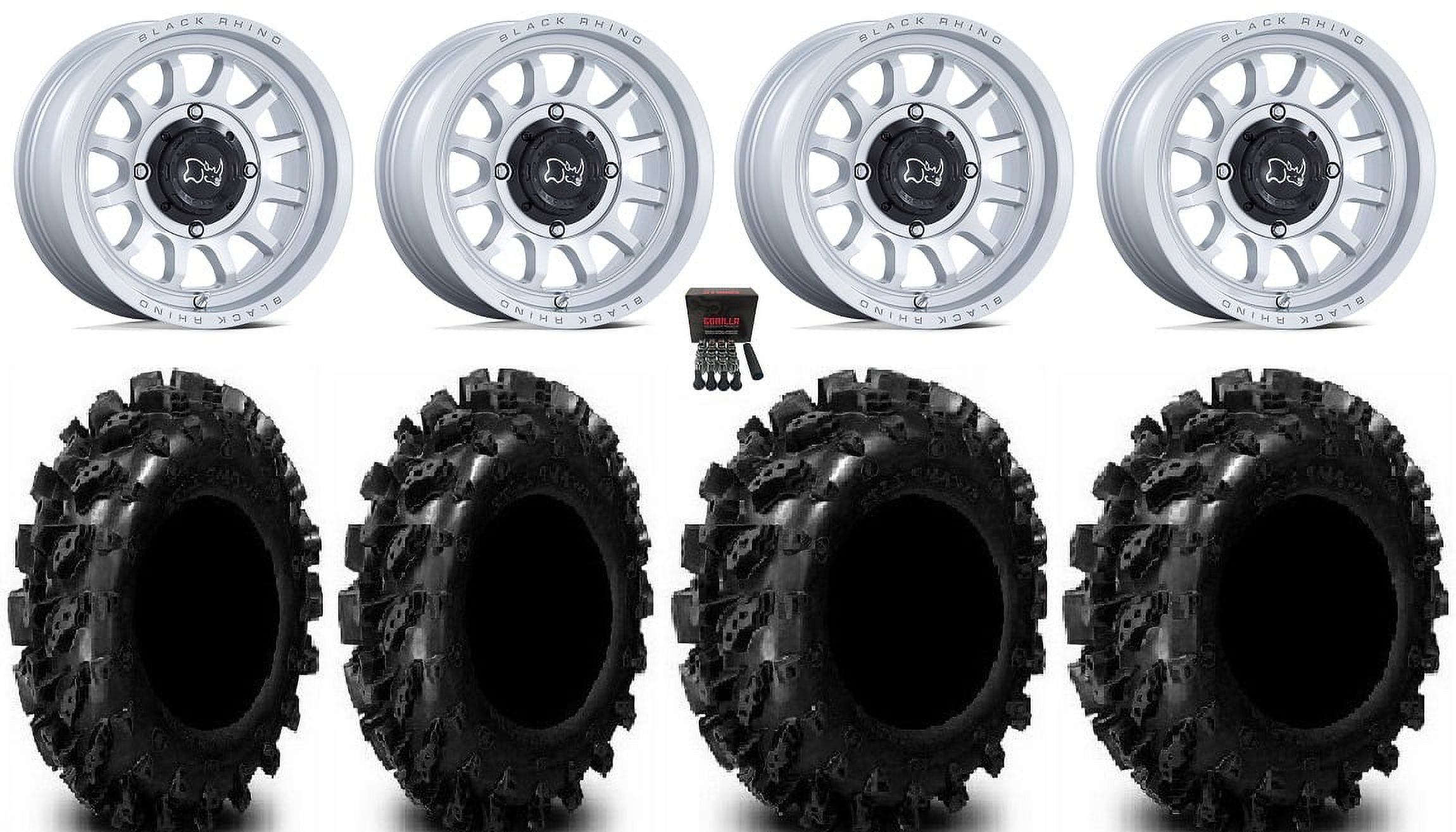 Black Rhino Rapid 14" Wheels Si 28" Swamp Lite Tires Sportsman RZR ...