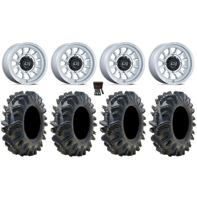 Black Rhino Rapid 14" Wheels Si 28" Terminator Tires Honda Pioneer ...