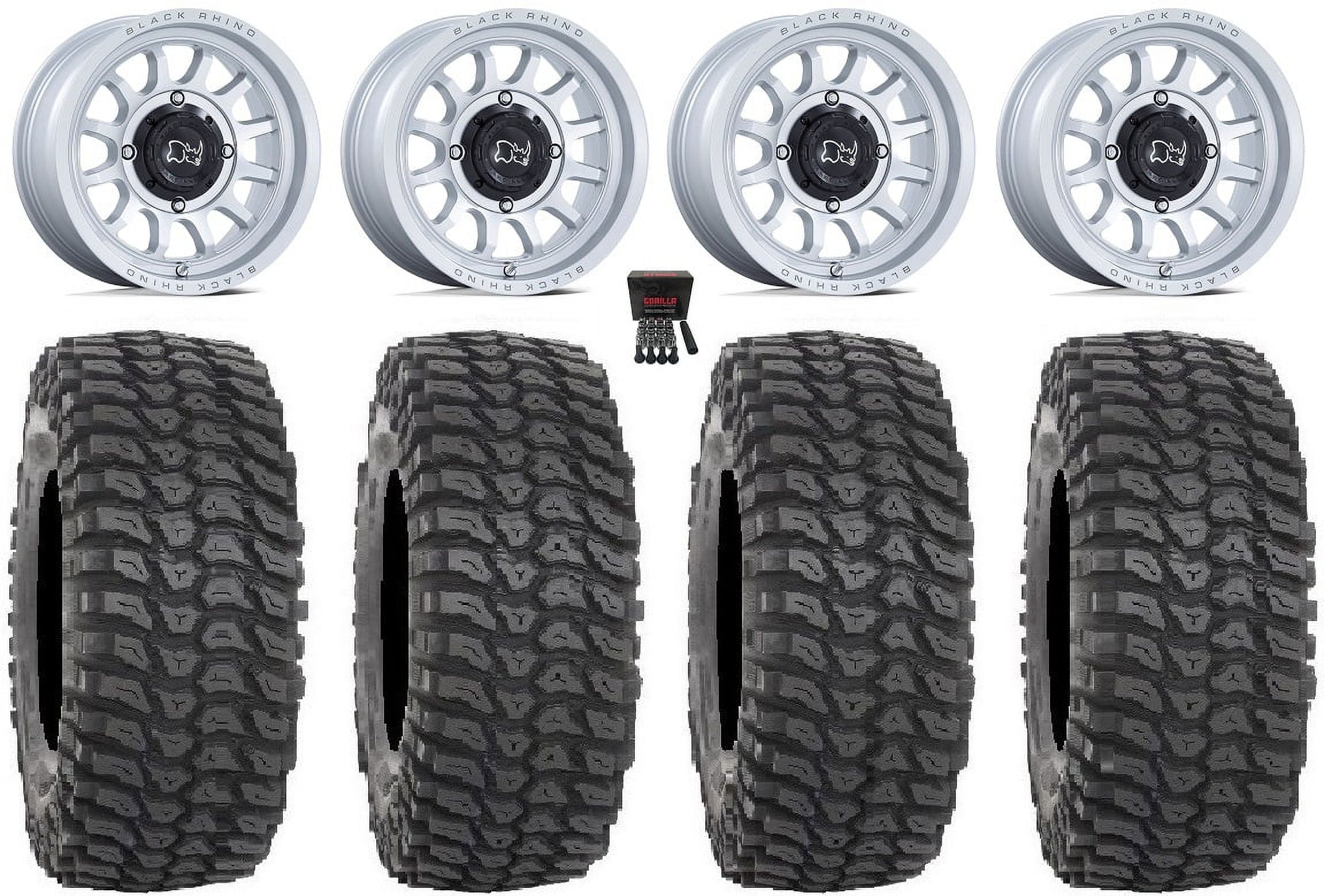 Black Rhino Rapid 14" Wheels Si 28" XCR350 Tires Polaris RZR XP 1000 ...