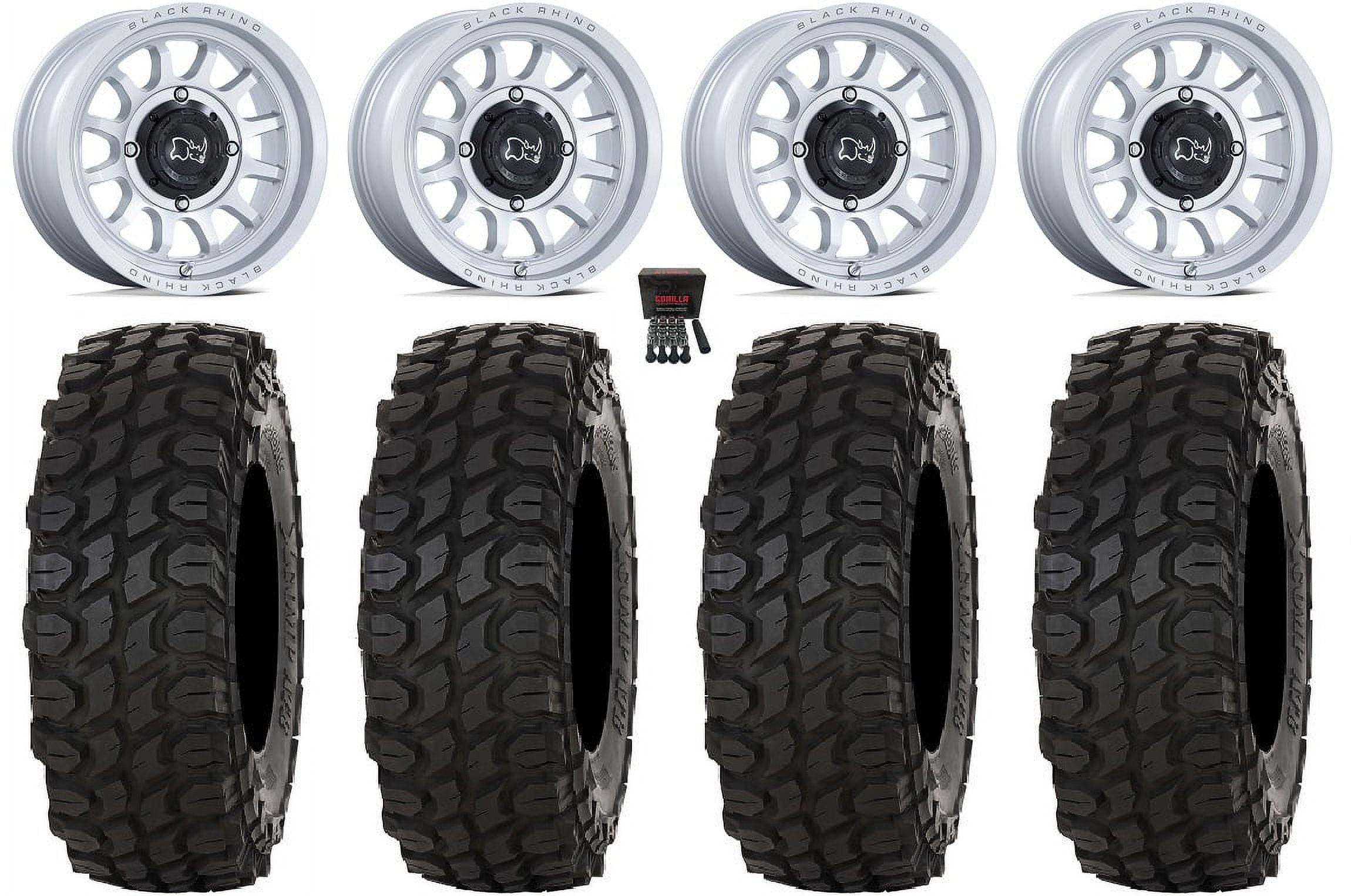 Black Rhino Rapid 14" Wheels Si 28" XComp ATR Tires Honda Rincon Yamaha ...