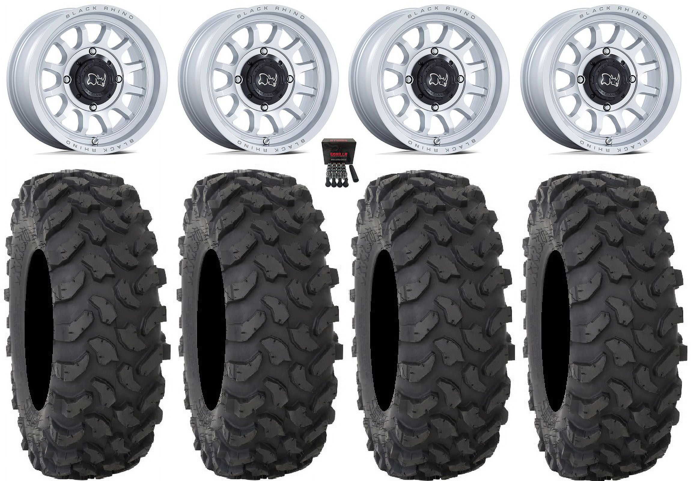 Black Rhino Rapid 14" Wheels Si 28" XTR370 Tires Can-Am Commander ...