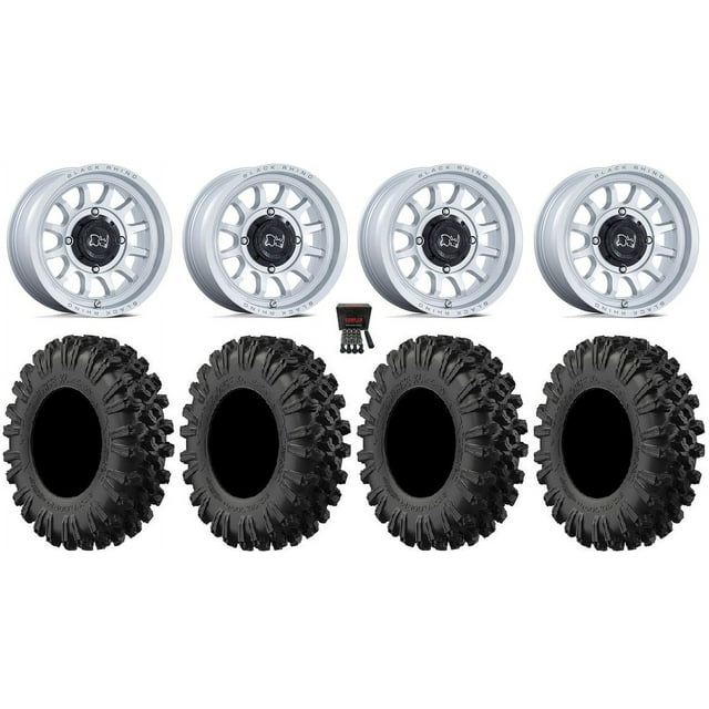 Black Rhino Rapid 14" Wheels Si 30" MotoRavage XL Tires Can-Am Maverick ...