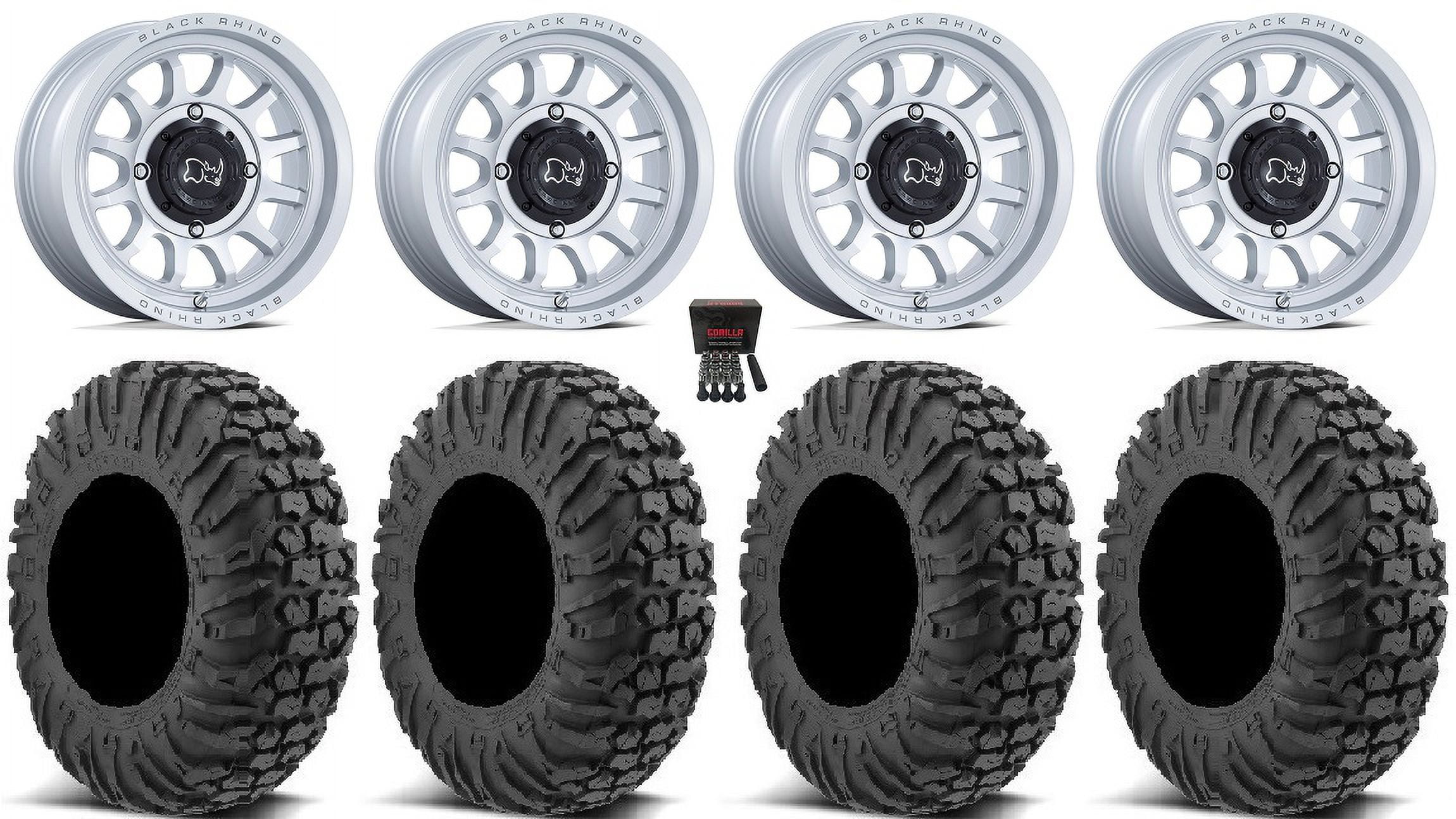 Black Rhino Rapid 14" Wheels Si 30" MotoVator Tires Polaris RZR XP 1000 ...