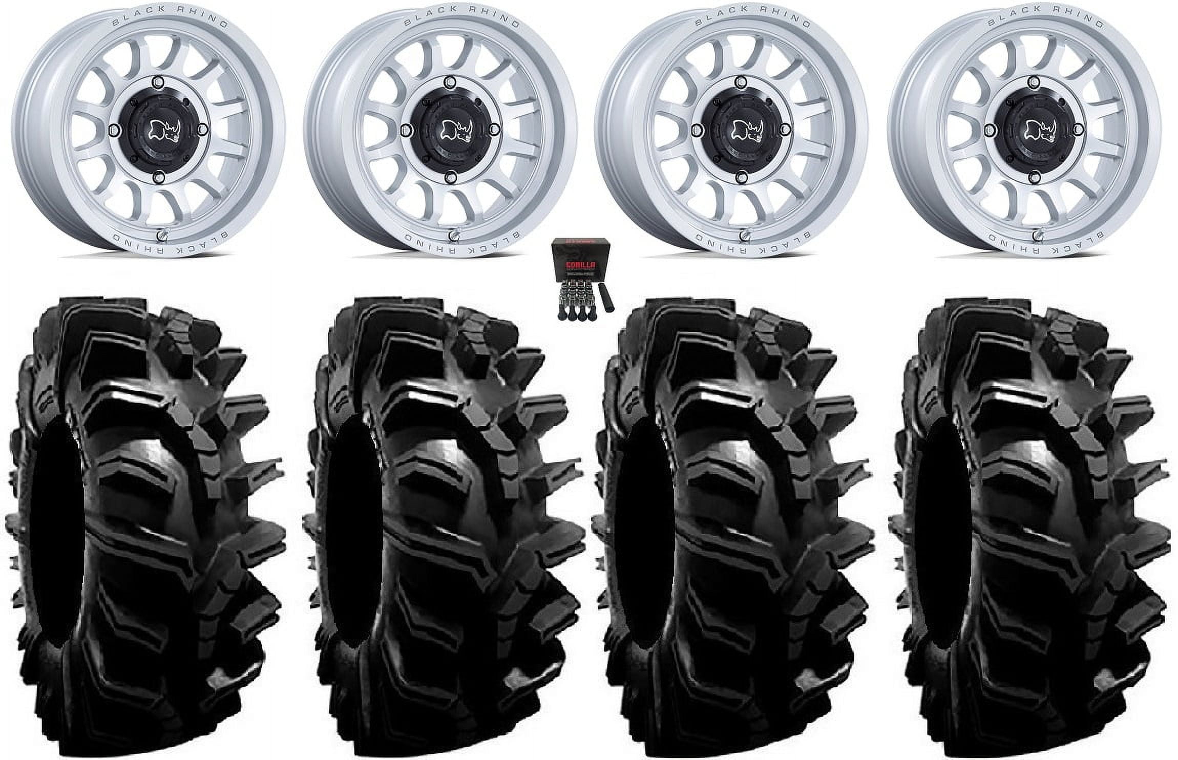 Black Rhino Rapid 14" Wheels Si 32" BogMax Tires Polaris RZR XP 1000 ...