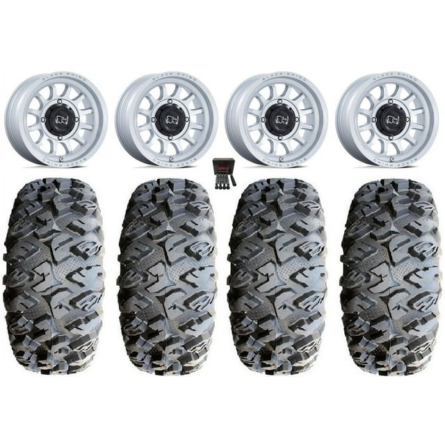 Black Rhino Rapid 14" Wheels Si 32" MotoClaw Tires Can-Am Maverick X3 ...