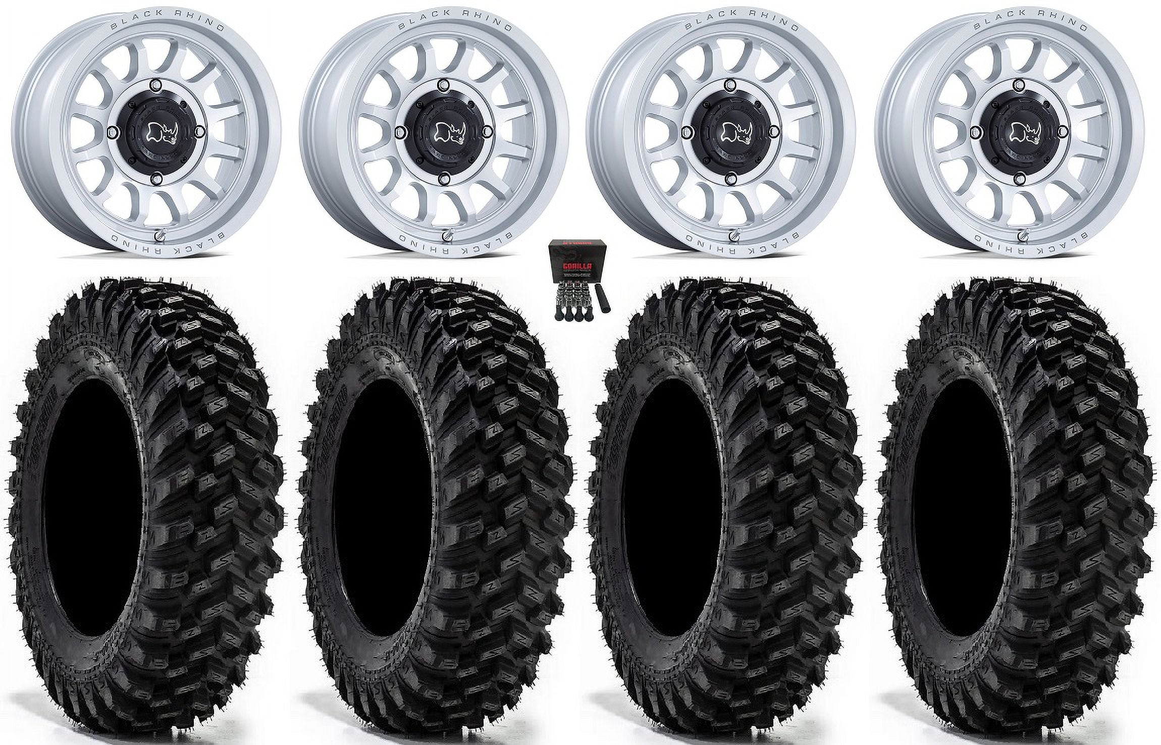 Black Rhino Rapid 14" Wheels Si 34" Warrior XT Sticky Tires Sportsman ...