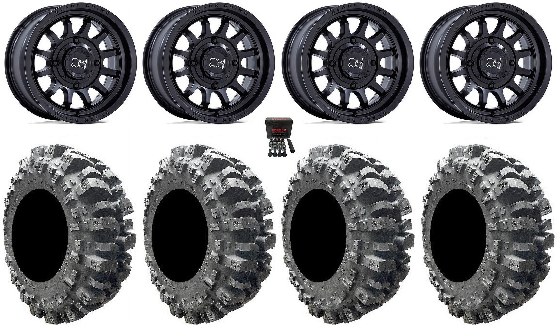 Black Rhino Rapid 15" Wheels Bk 30" Bogger Tires Can-Am Maverick X3 ...