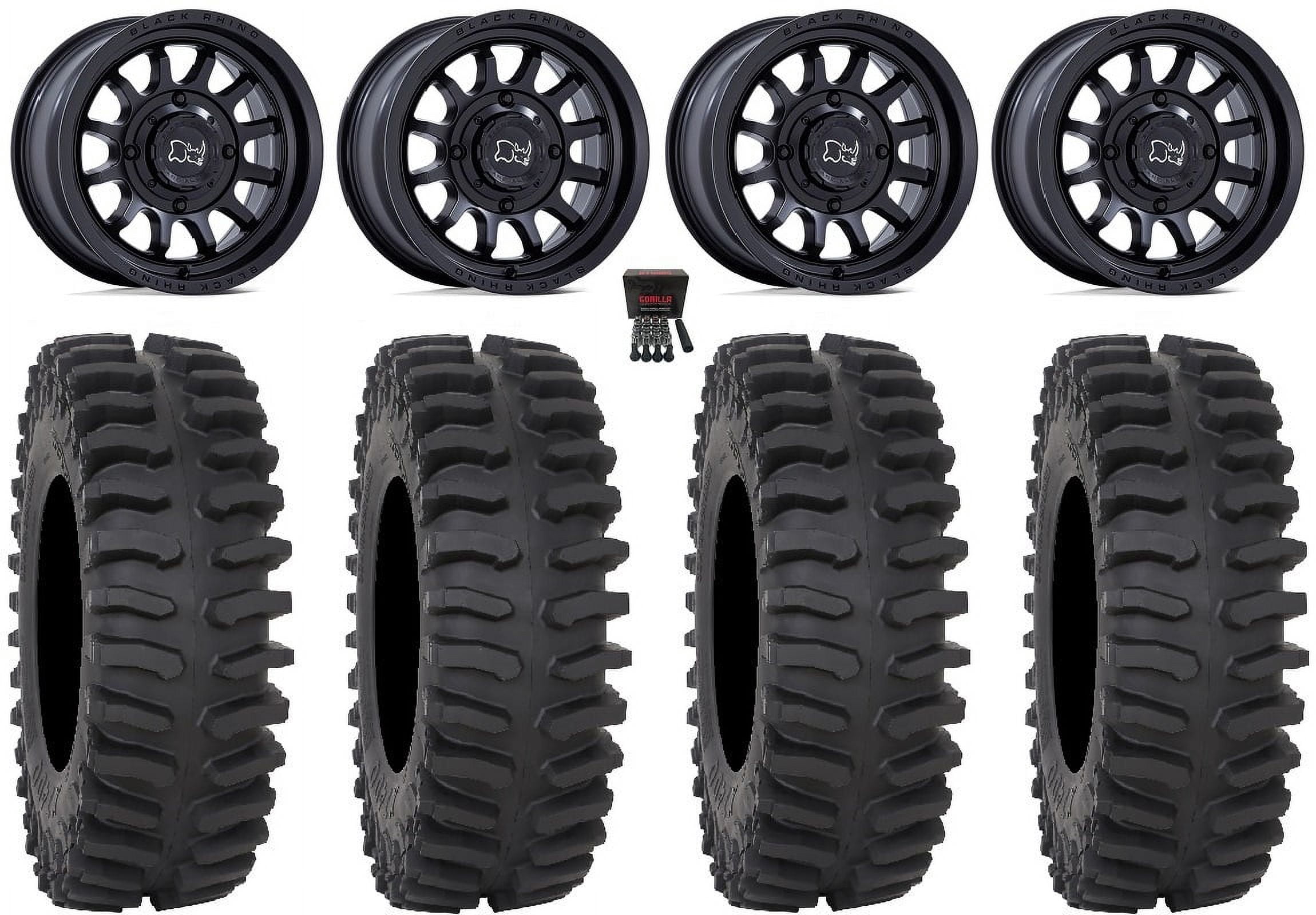 Black Rhino Rapid 15" Wheels Bk 30" XT400 Tires Kawasaki Teryx Mule ...