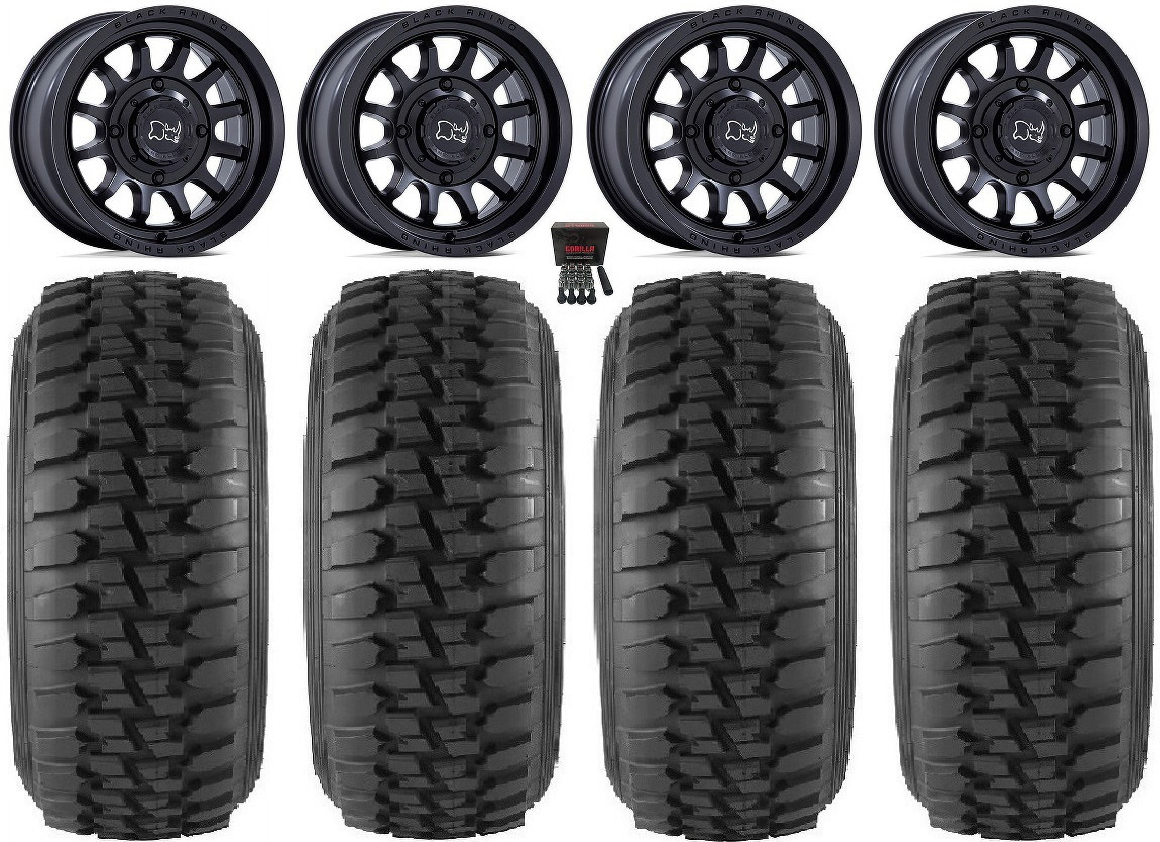 Black Rhino Rapid 15" Wheels Bk 32" Desert Series Tires Sportsman RZR ...