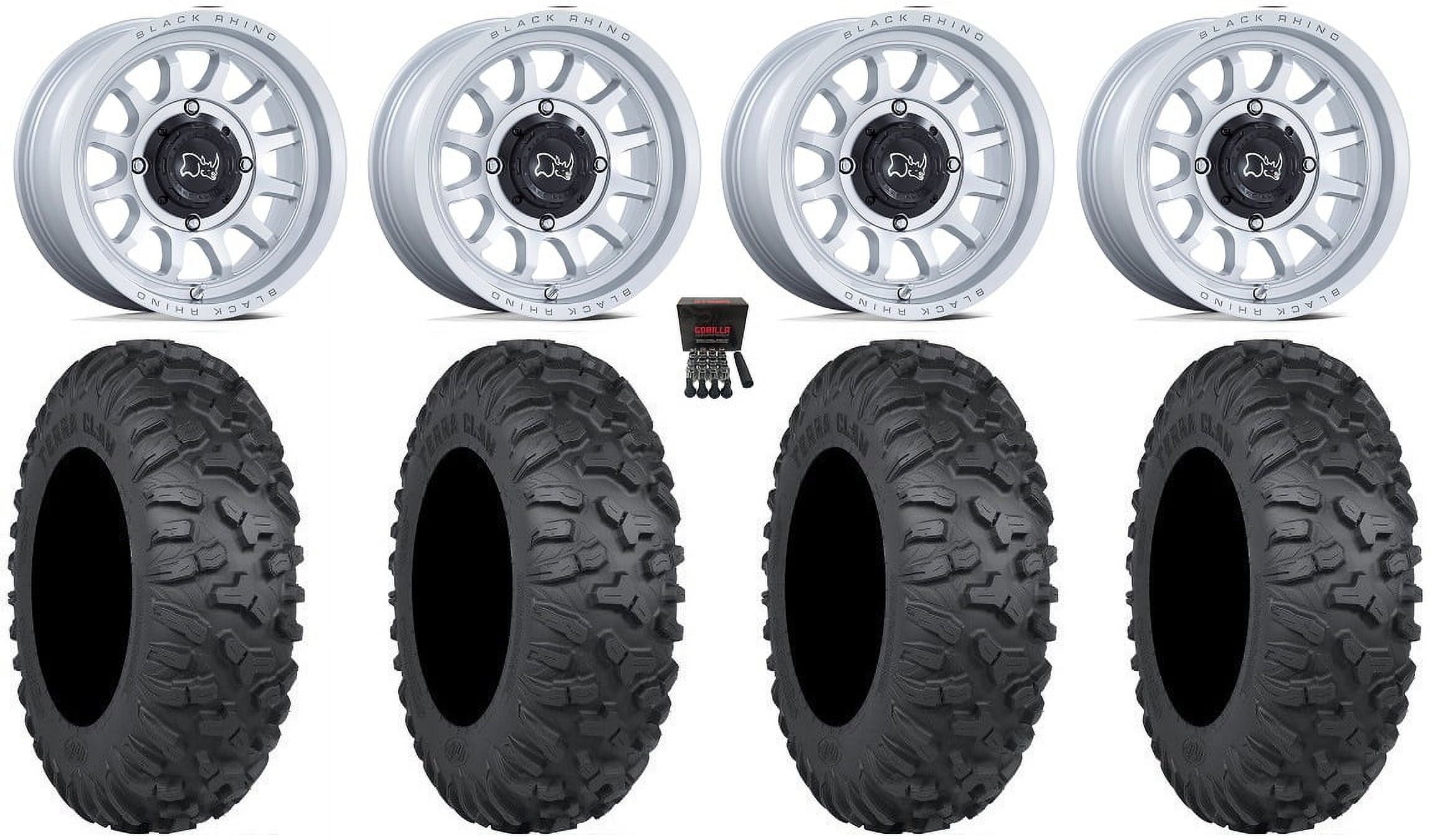 Black Rhino Rapid 15" Wheels Si 30" Terra Claw Tires Polaris RZR XP ...