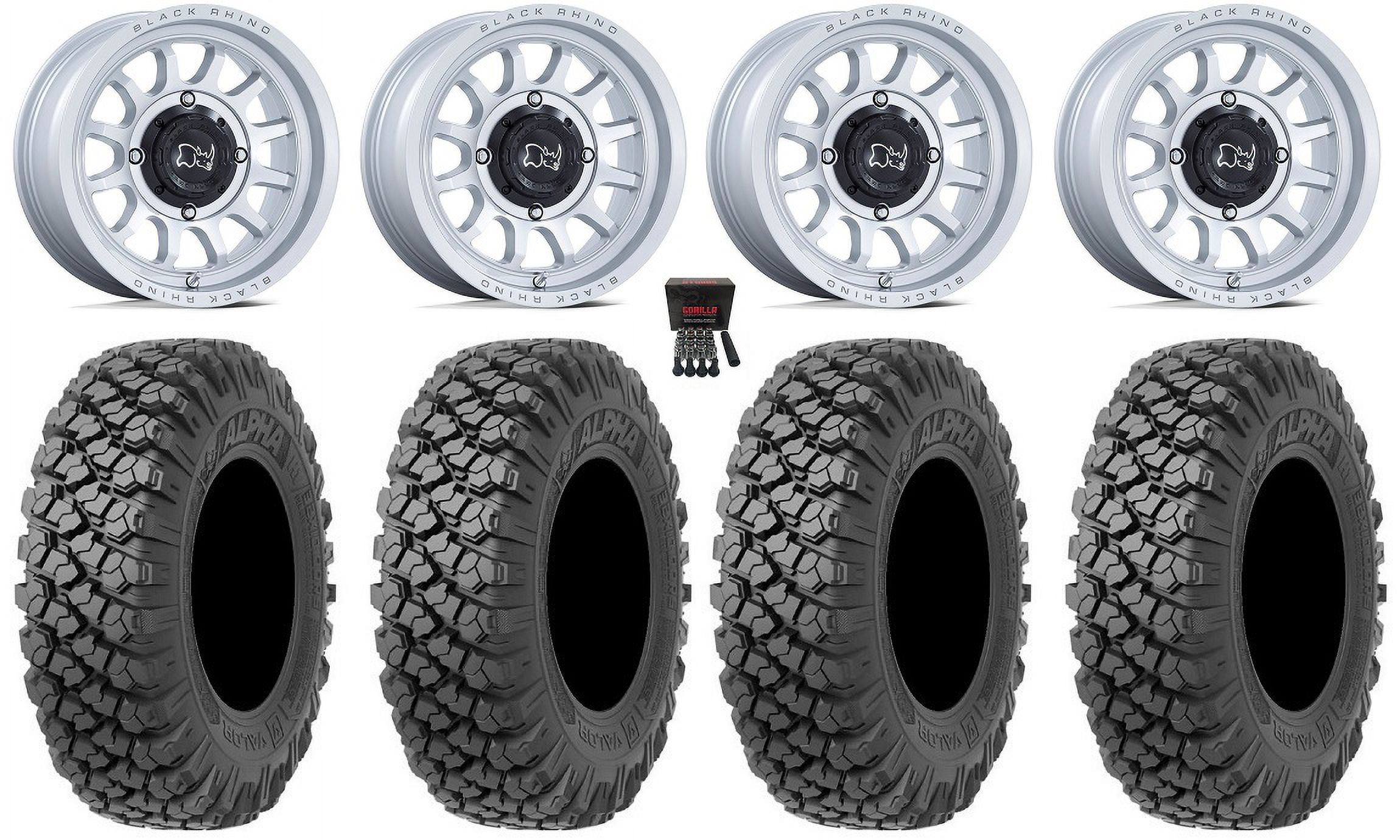 Black Rhino Rapid 15" Wheels Si 35" Alpha Tires Kawasaki Teryx Mule ...