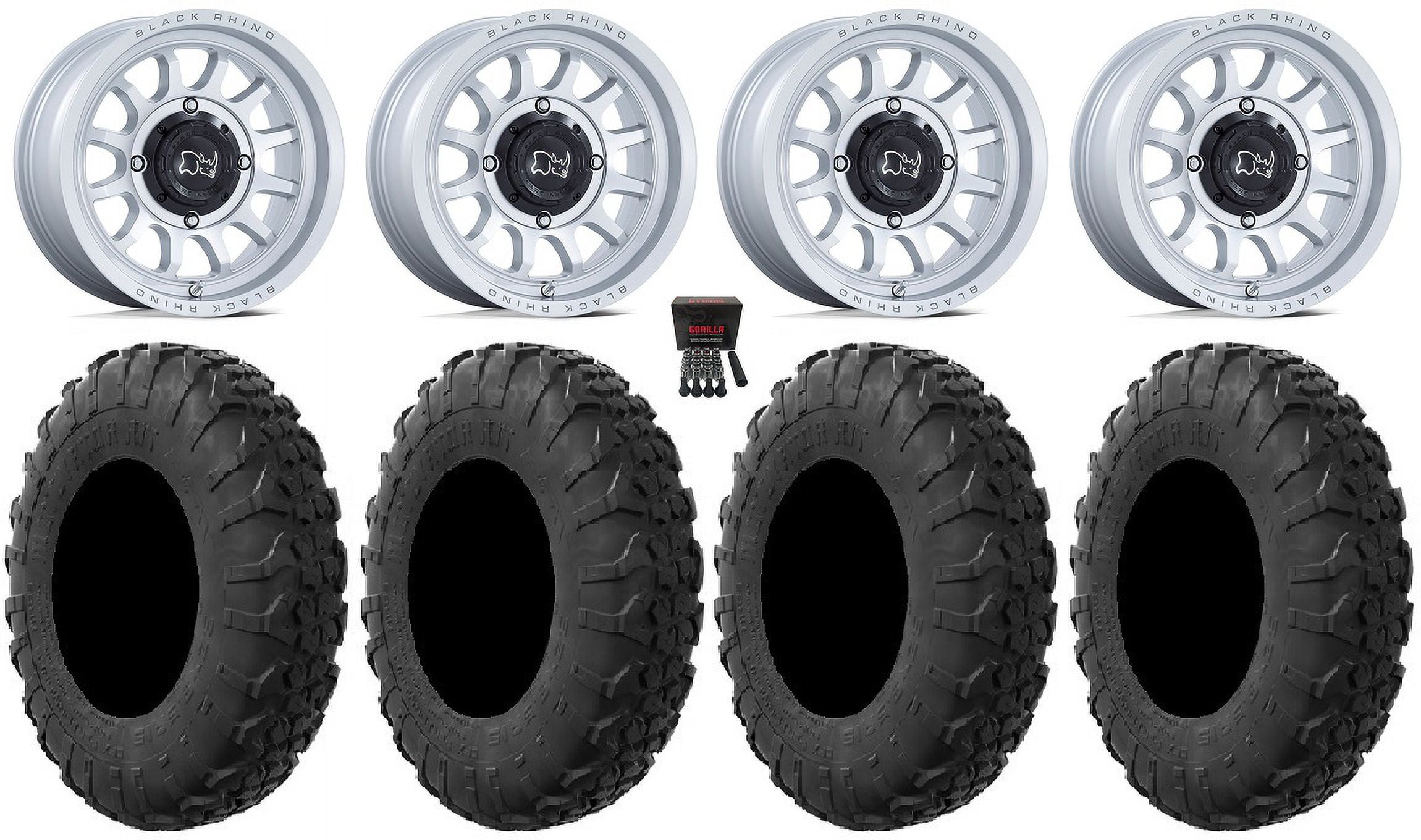 Black Rhino Rapid 15" Wheels Si 35" MotoVator R/T Tires Can-Am Maverick ...