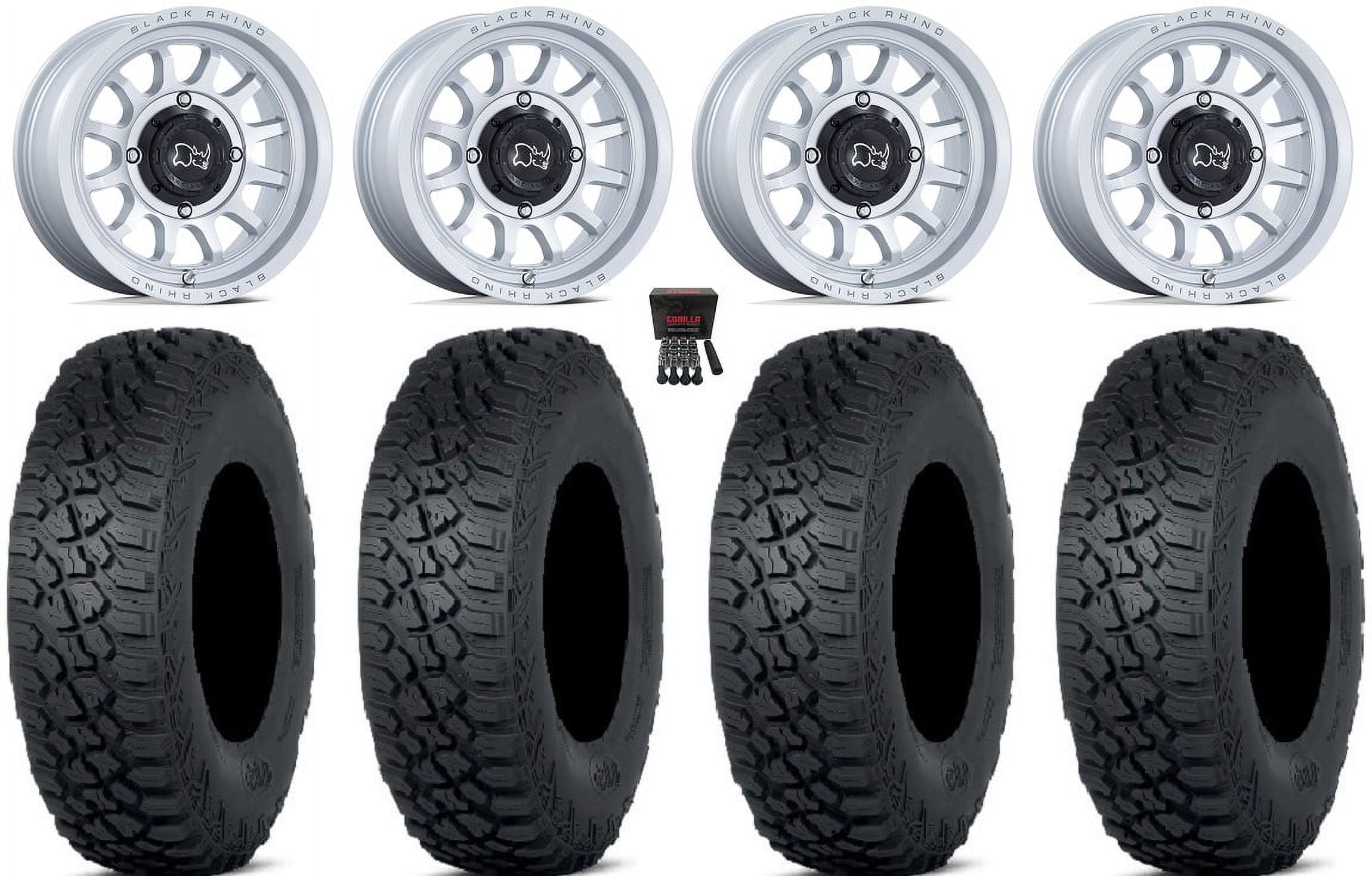 Black Rhino Rapid 15" Wheels Si 35" Tenacity XNR Tires Yamaha Viking ...