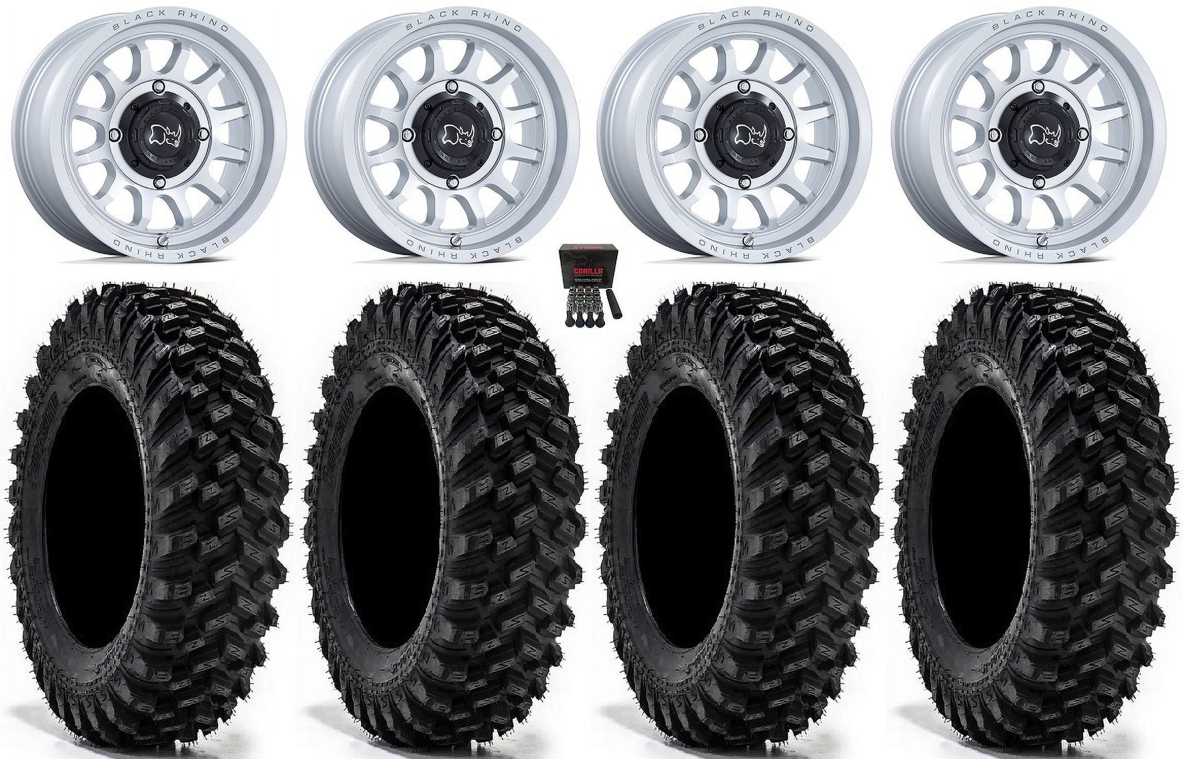 Black Rhino Rapid 15" Wheels Si 35" Warrior XT Sticky Tires Can-Am ...