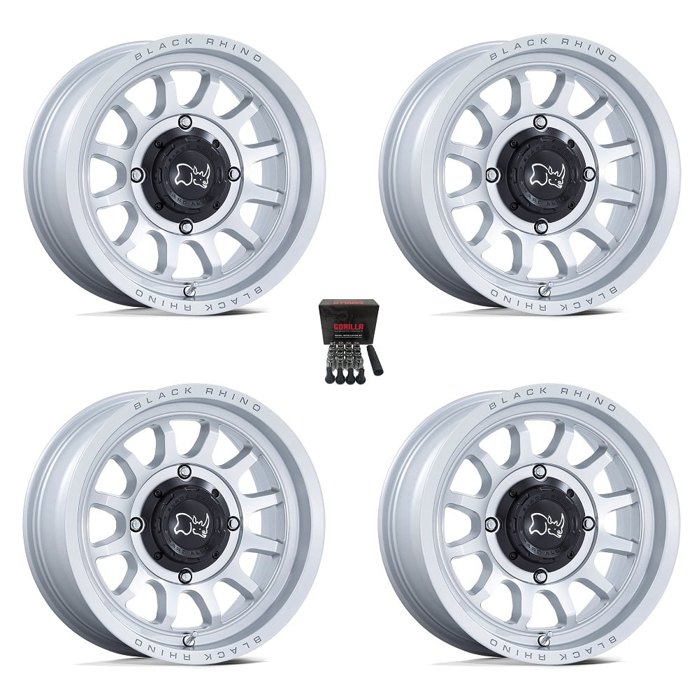 Black Rhino Rapid 15" Wheels Silver Kawasaki Mule Pro FXT - Walmart.com